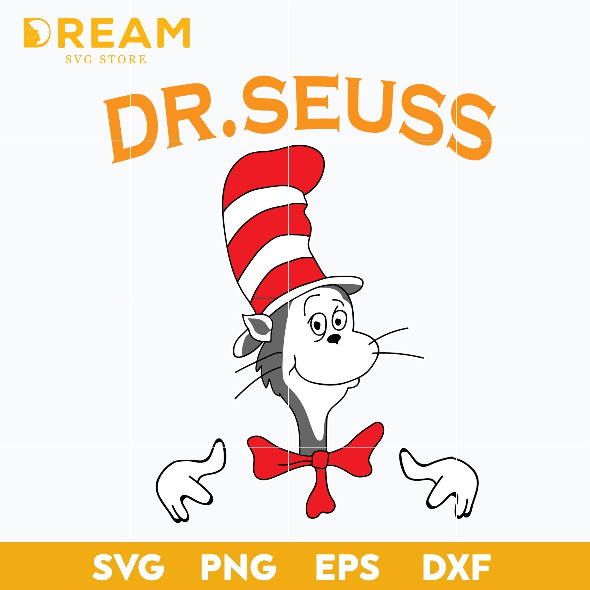 Dr seuss svg,png,dxf, Dr seuss clipart, Cat In The Hat svg, Dr Seuss H