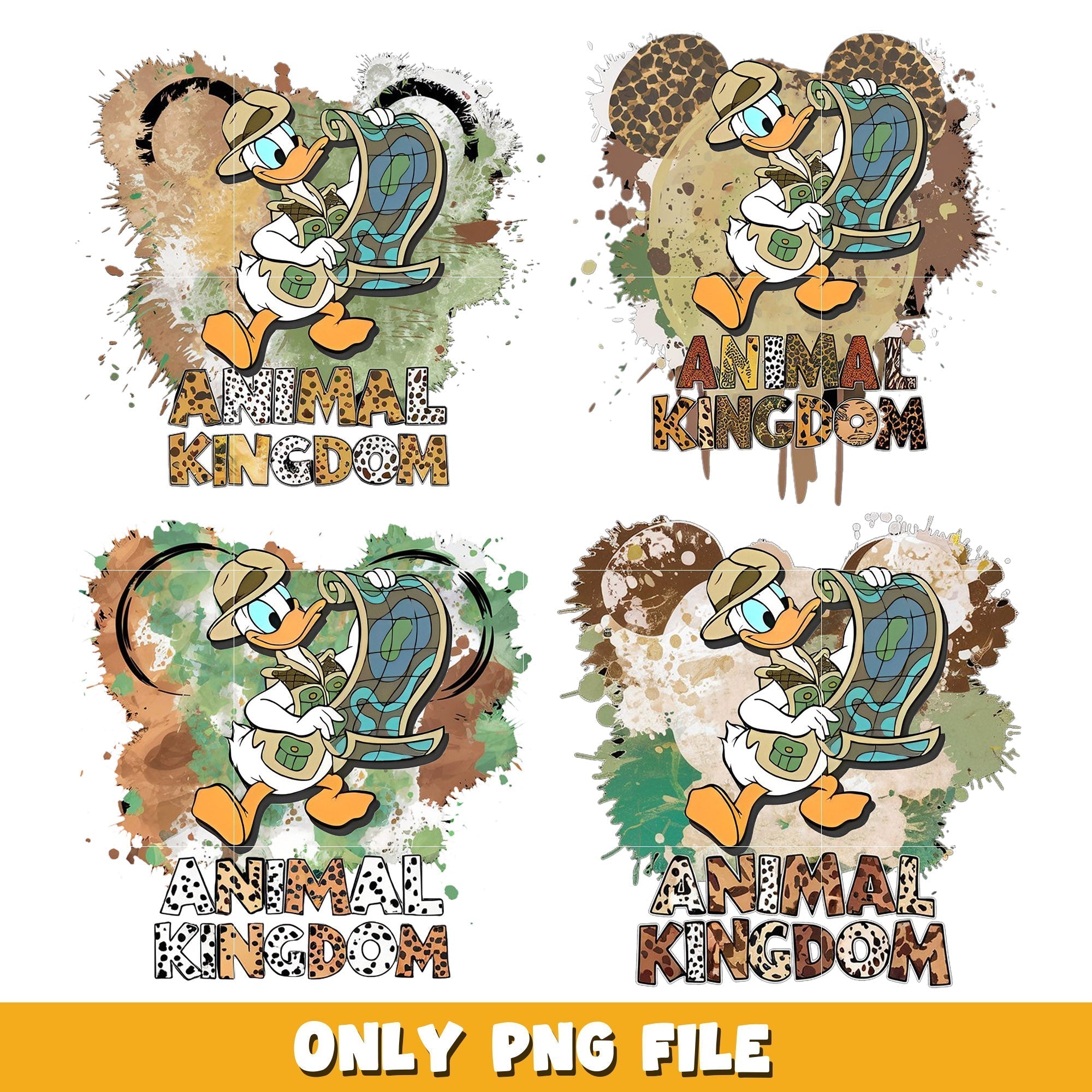 Disney Donald animal kingdom bundle png, Disney cartoon png, Digital d