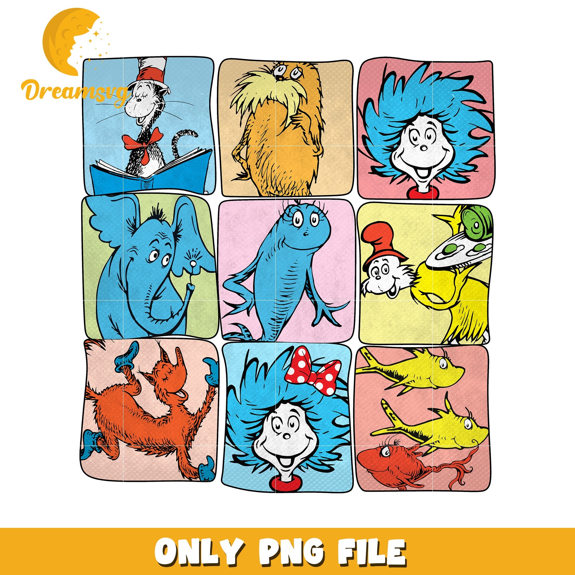 Dr Seuss Character PNG Set Download