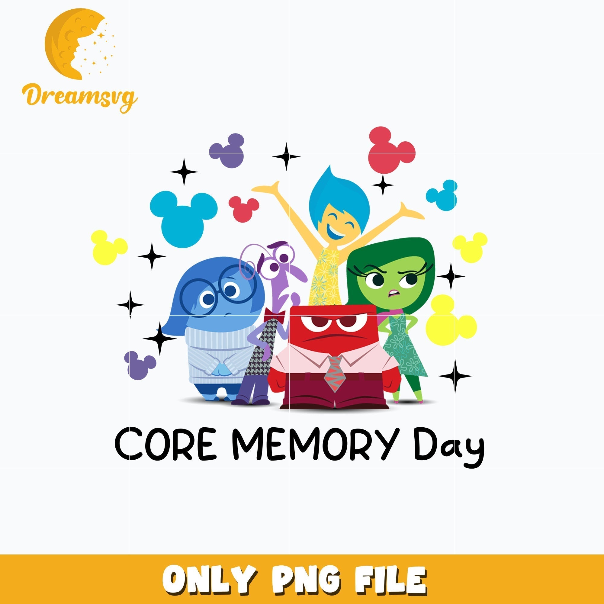 Inside Out Core Memory Day png, digital download