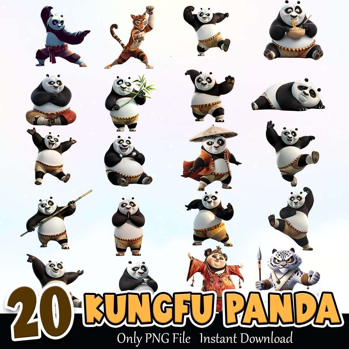 Kungfu Panda Bundle PNG Instant Download