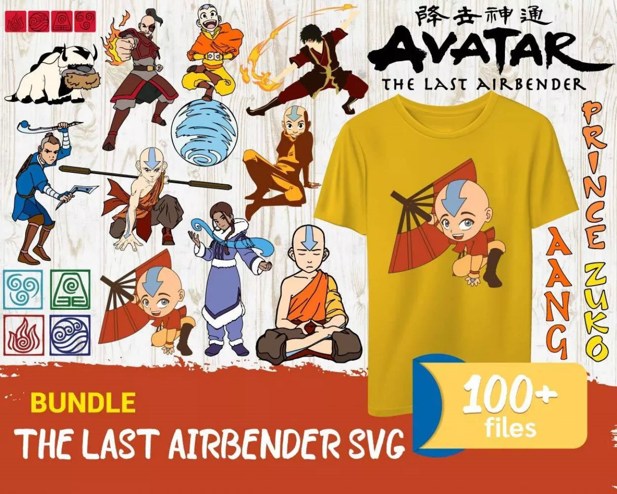 Avatar The Last Airbender PNG & SVG Bundle, 100+ Files For Cricut & Si ...