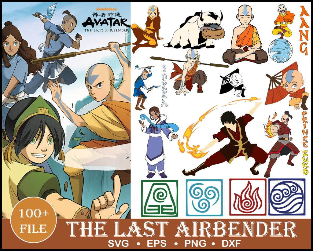 100+ Anime Avatar Svg Bundle, The Last Airbender Svg, Anime Svg Files