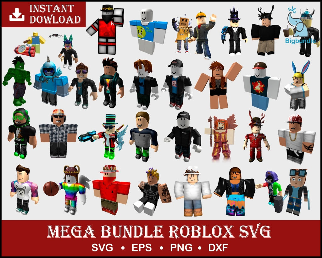 1200+ Roblox Svg Roblox Clip art svg, Roblox Font, Roblox Bundle, Robl