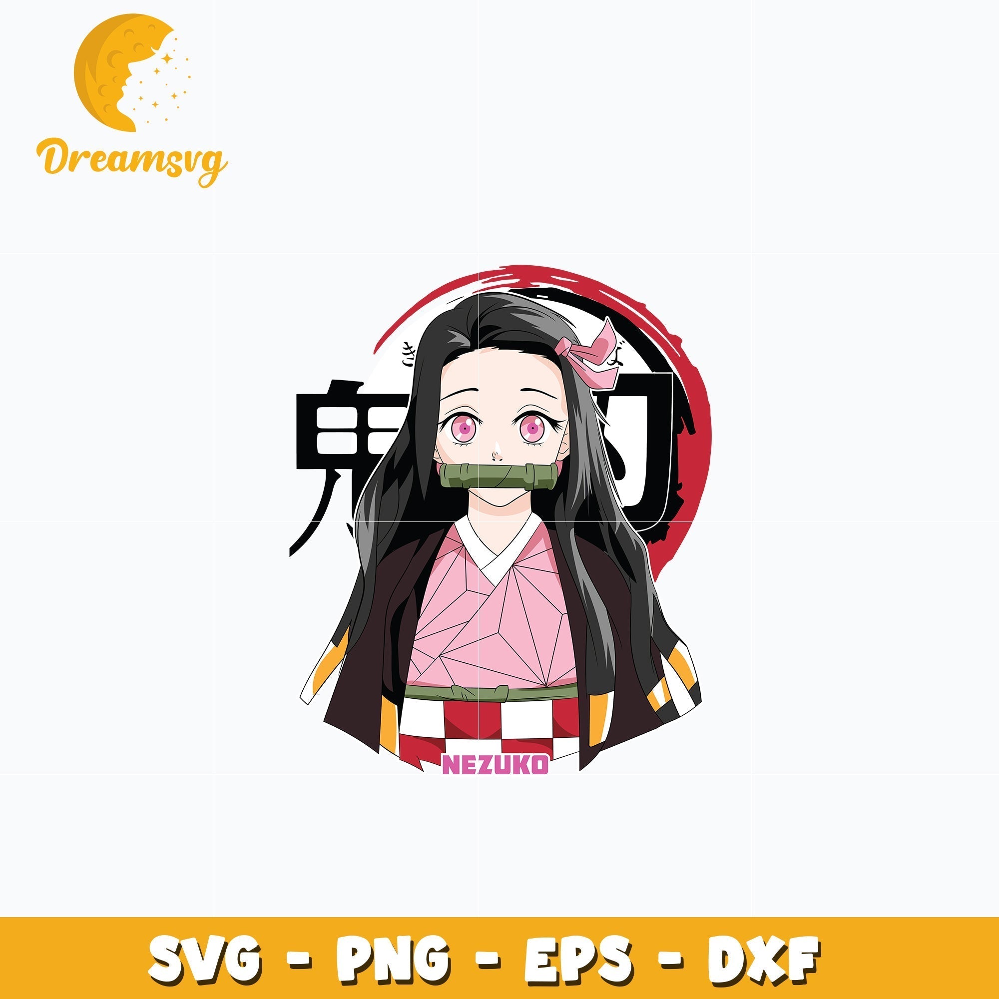 Nezuko kamado design svg, anime svg, Kimetsu no Yaiba svg