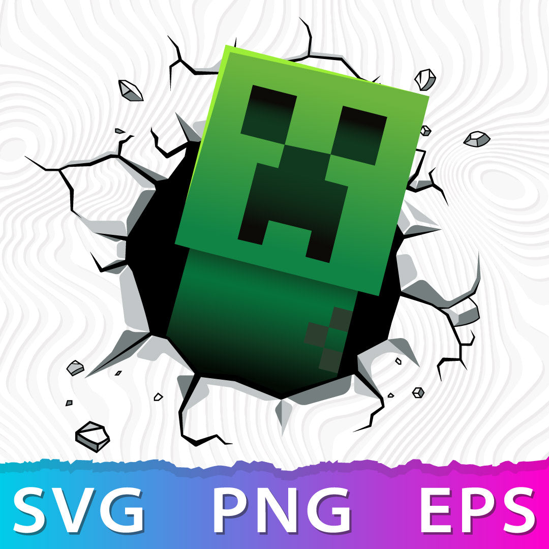 Minecraft Creeper SVG, Minecraft Creeper PNG Transparent, Creeper Logo