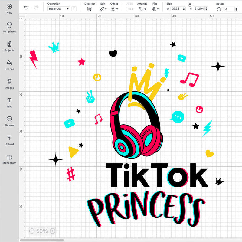 TikTok Princess SVG, Tiktok Princess Cricut, Tiktok Birthday Princess