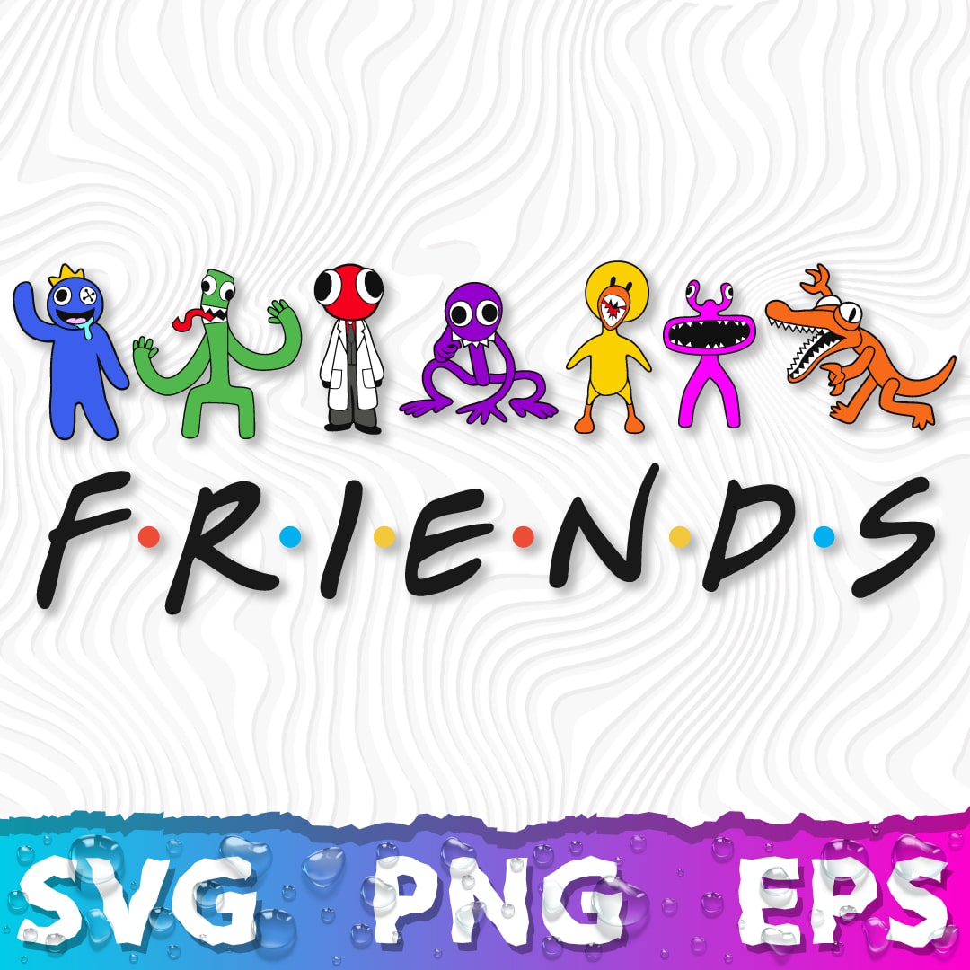Rainbow Friends logo SVG, Rainbow Friends Roblox All Characters, Rainb
