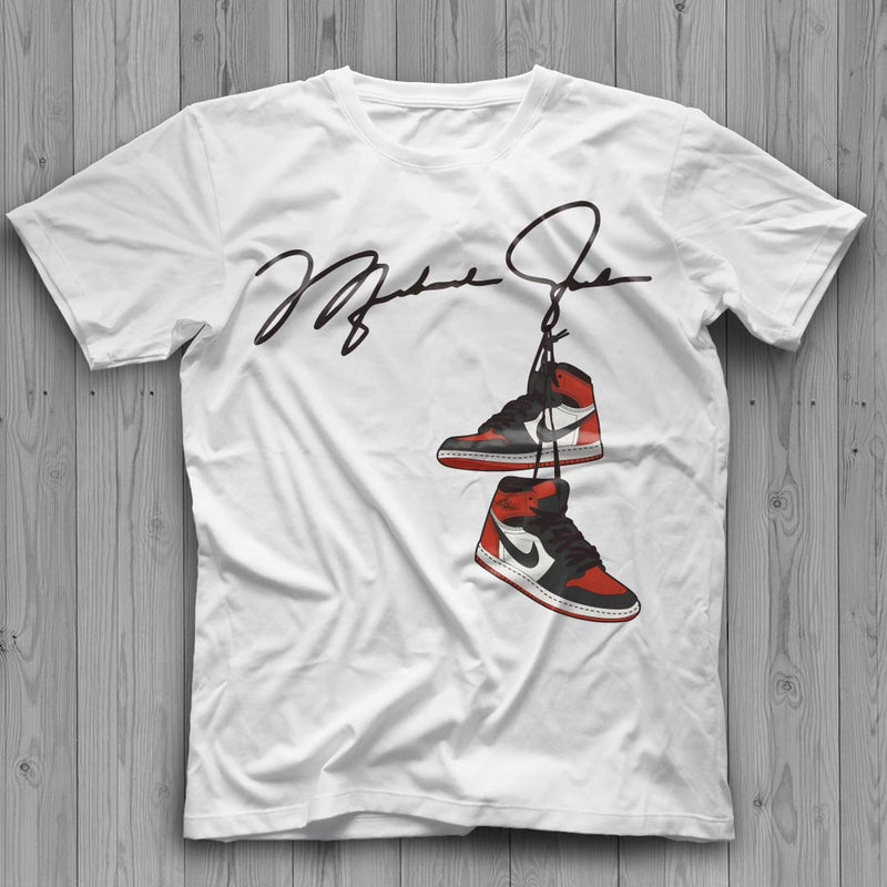 Michael Jordan Signature With Hanging Sneakers SVG, Jordan Shoe SVG, A