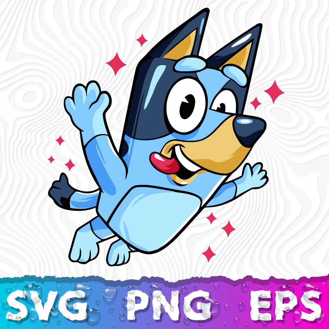 Bluey Svg, Bluey Clipart, Bluey Characters Png, Bluey Transparent, Blu