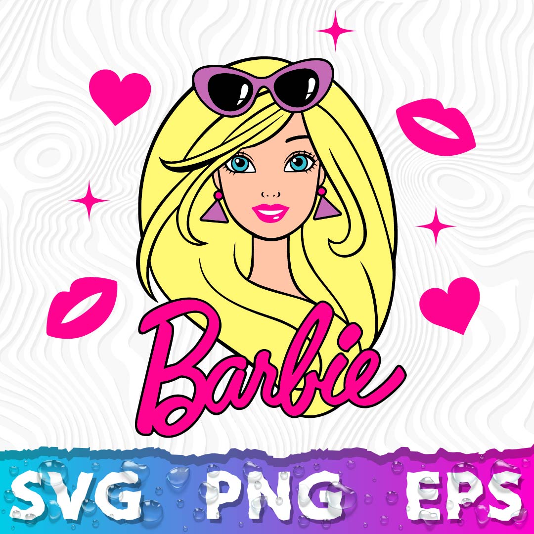 Barbie Face Png, Barbie Head Svg, Barbie Svg, Barbie Svg Files, Cricut