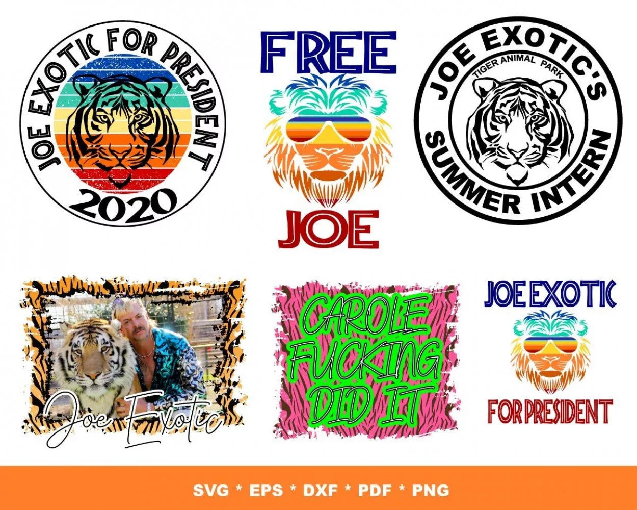 Joe Exotic SVG Bundle 100+ Files For Cricut & Silhouette