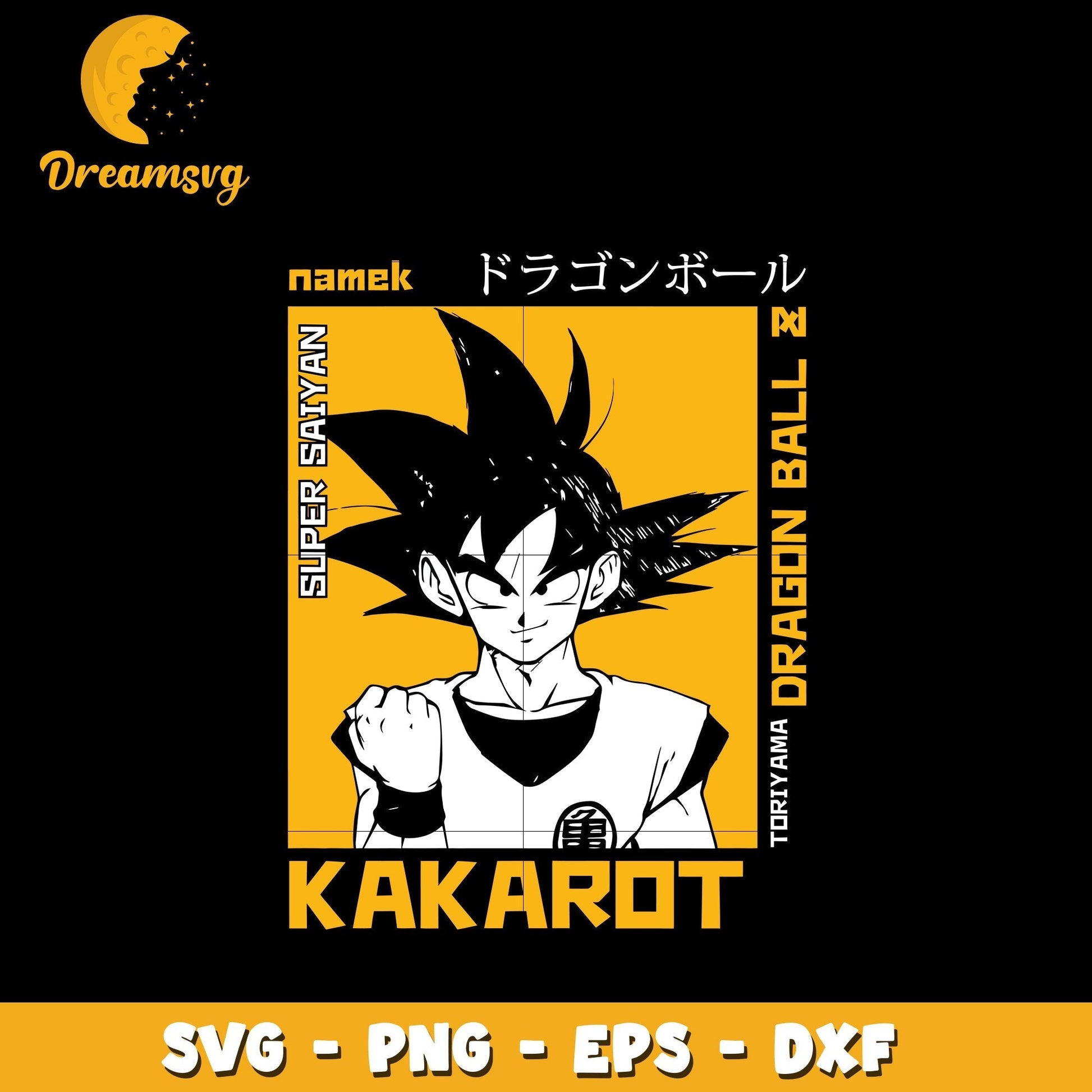 Super Saiyan Svg, Kakarot Svg, Dragon ball Svg – Printy Studio