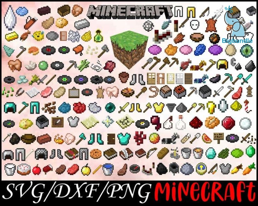 400+ Mine carf svg bundle cutting files for print and cricut