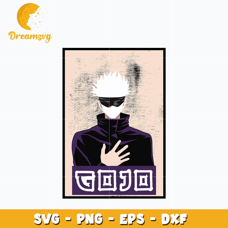 Gojo Satoru design svg, anime svg, Jujutsu kaisen svg
