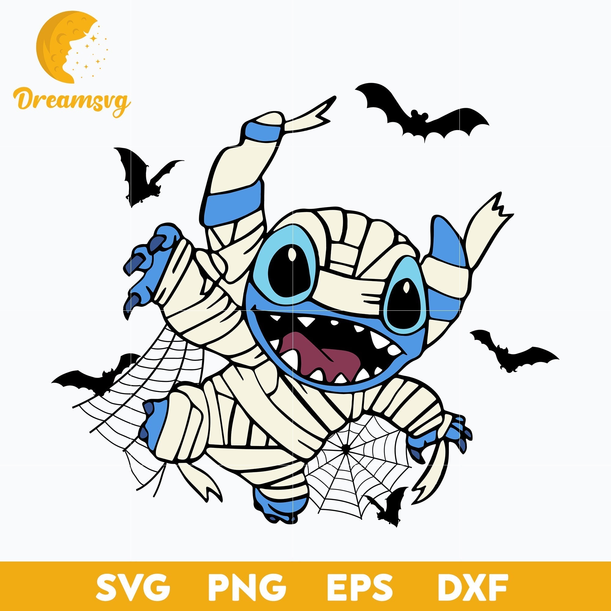 Stitch Mummy SVG, Stitch Mummy Halloween SVG, Stitch Halloween SVG, PN