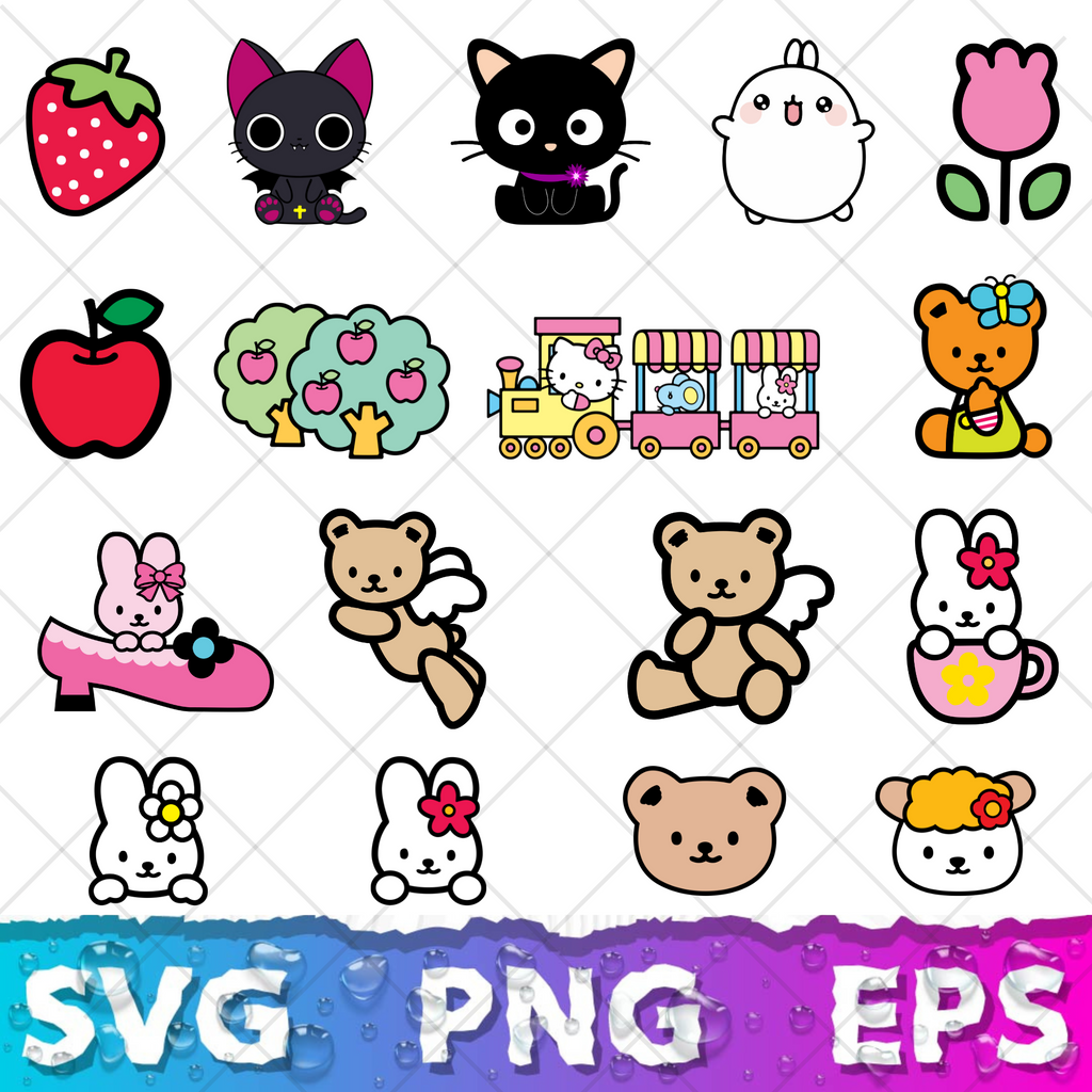 My Melody SVG Bundle, My Melody Clipart for Cricut & Silhouette, My Me