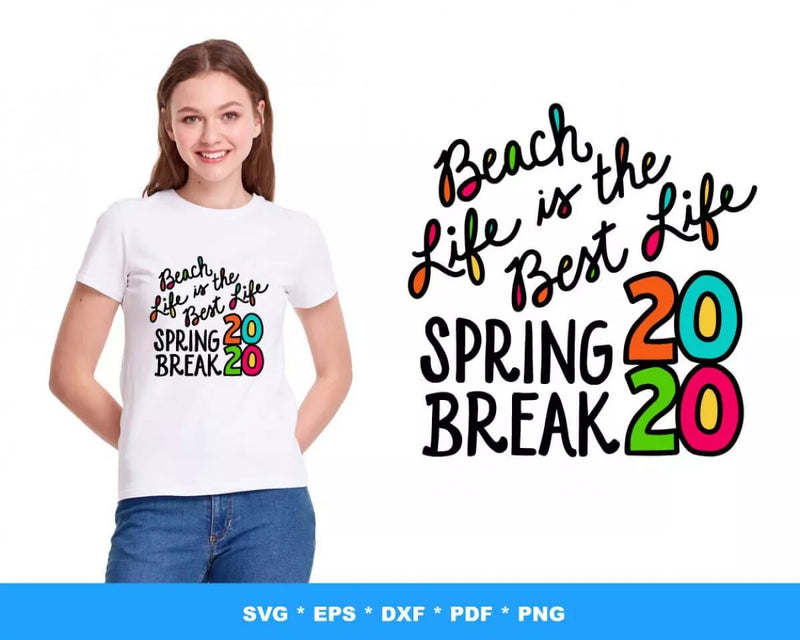 Spring Break PNG & SVG Bundle, 100+ Files For Cricut & Silhouette
