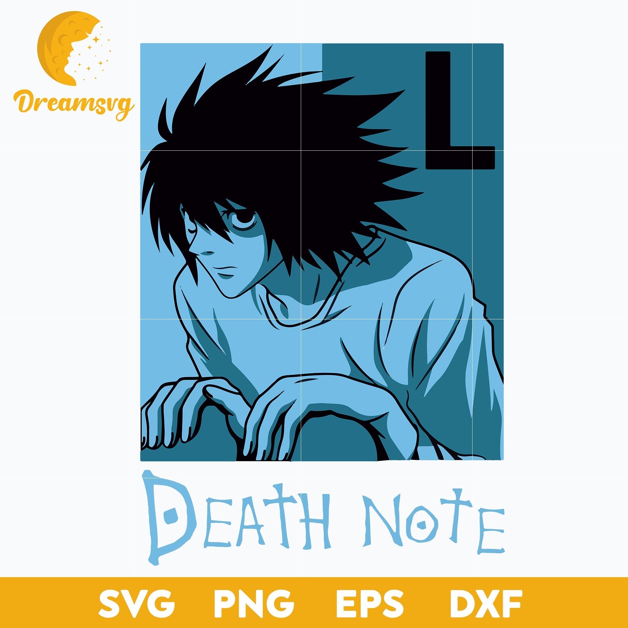 Adesivo Death Note svg, svg file for cricut ,Anime svg, png, eps, dxf
