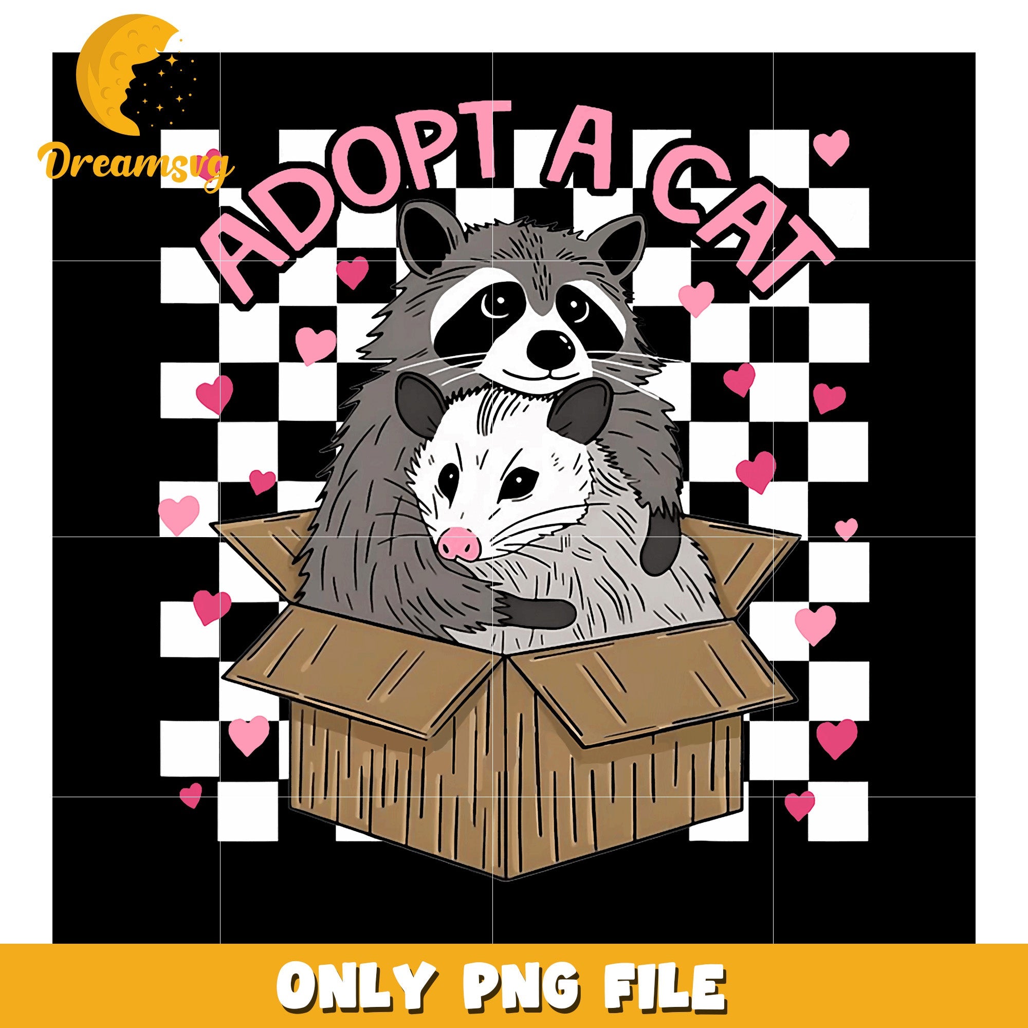 Adopt a Cat Raccoon Opossum PNG