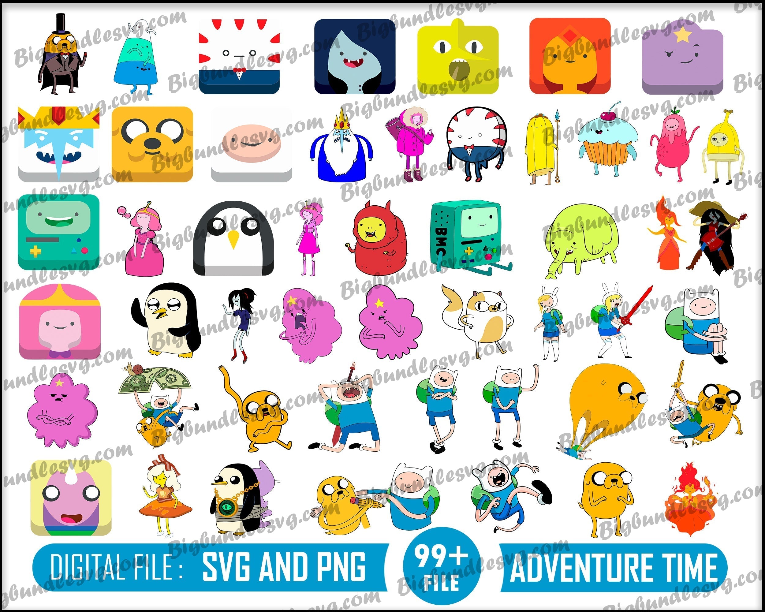 Adventure Time svg bundle - Digital download
