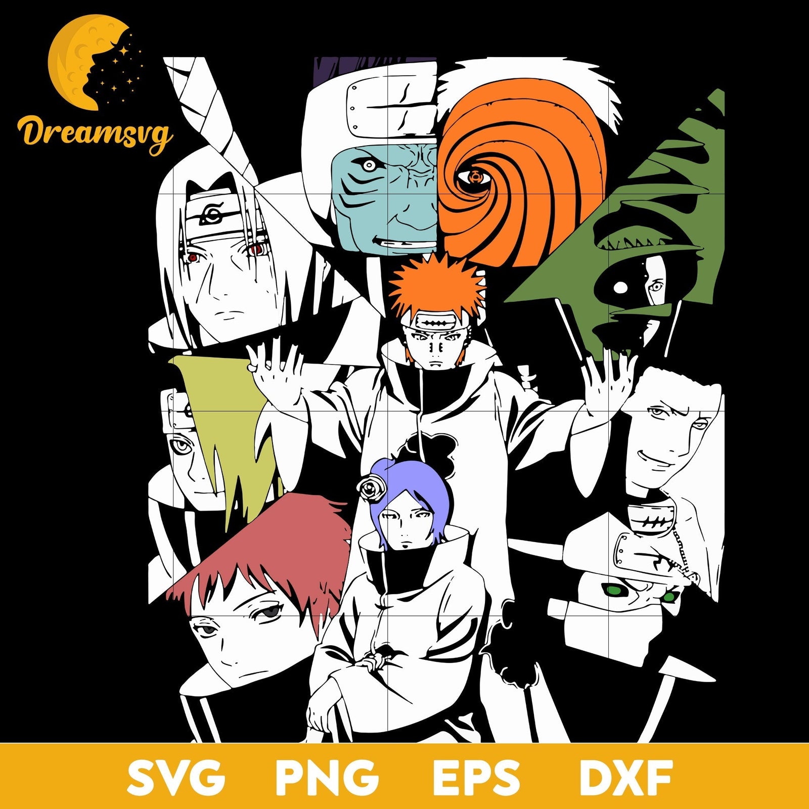 Akatsuki svg, Naruto Svg, Naruto Shippuden Akatsuki svg, svg file for