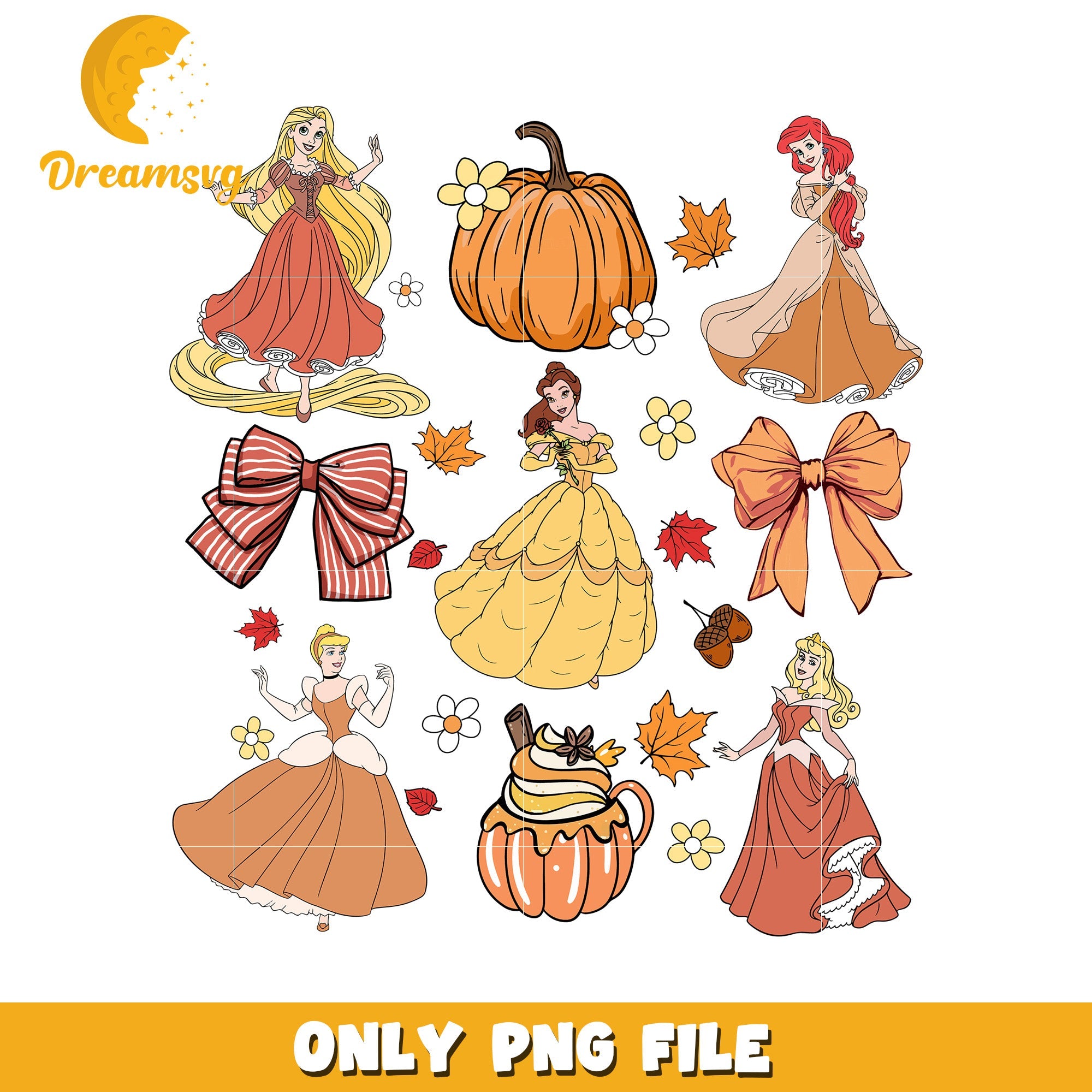 Autumn Princesses PNG Clipart – Printy Studio