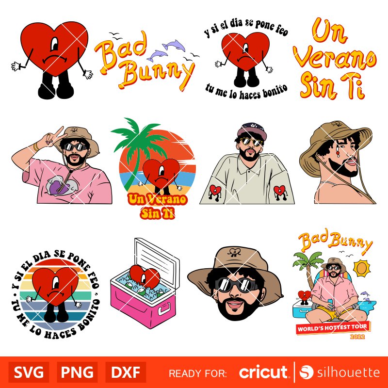 Bad Bunny Svg, Bad Bunny Clipart, Bad Bunny Png, Bad Bunny Cricut Svg
