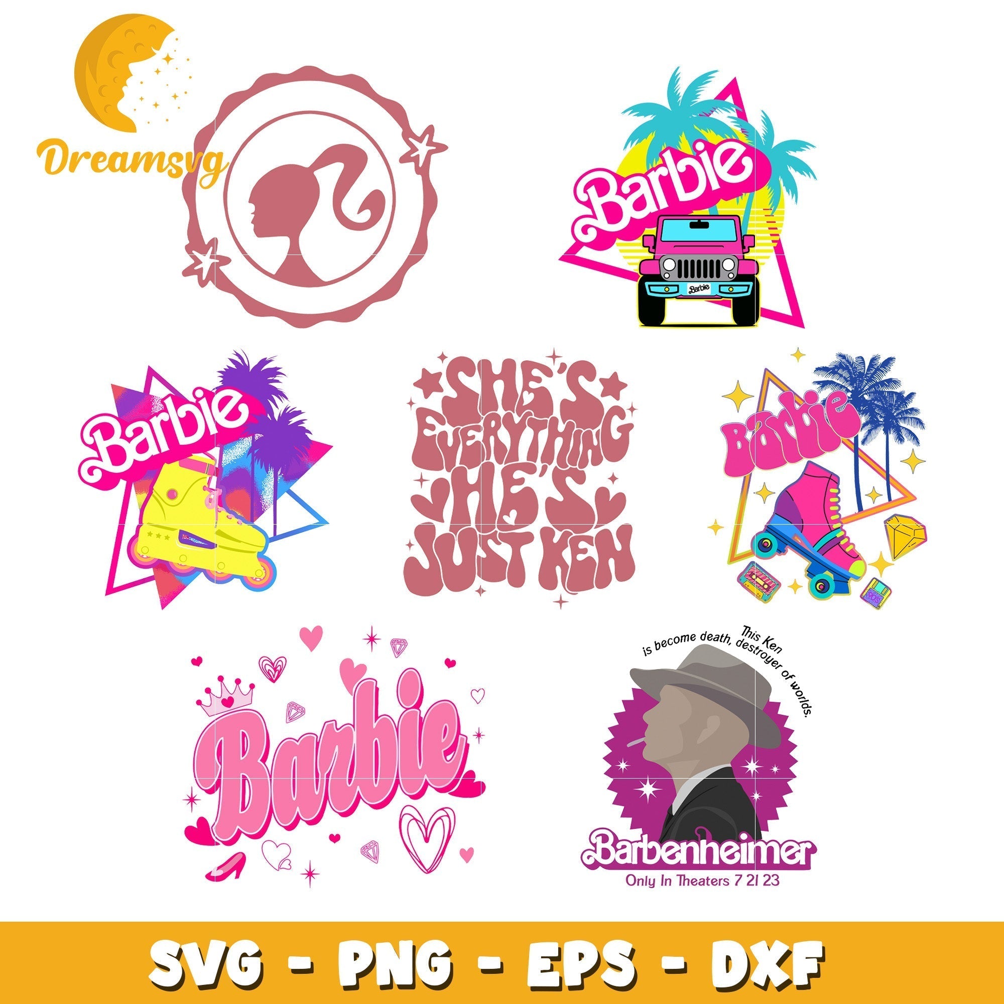 Barbie logo design bundle svg, barbie logo svg, barbie svg