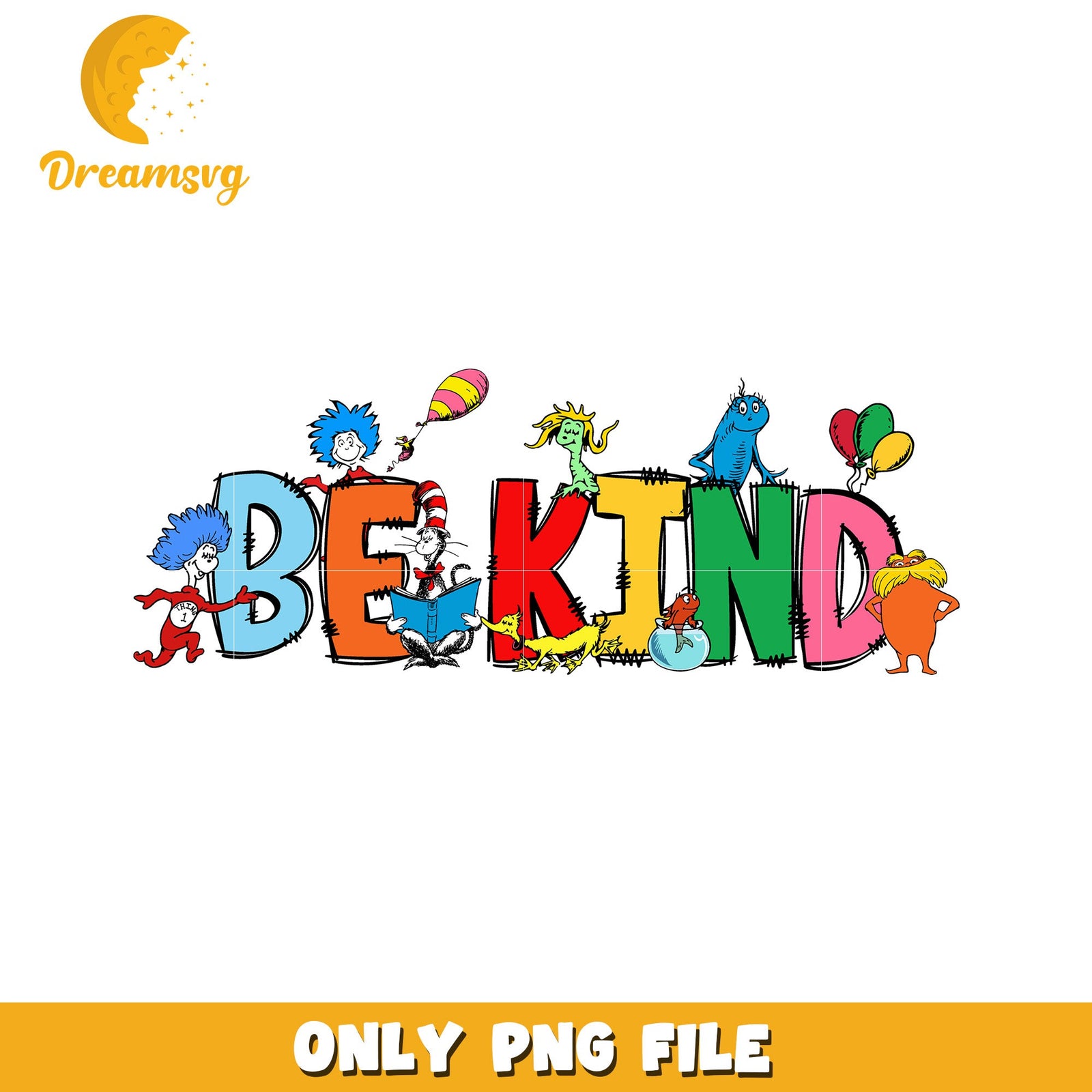 Be Kind PNG Seuss Characters Design