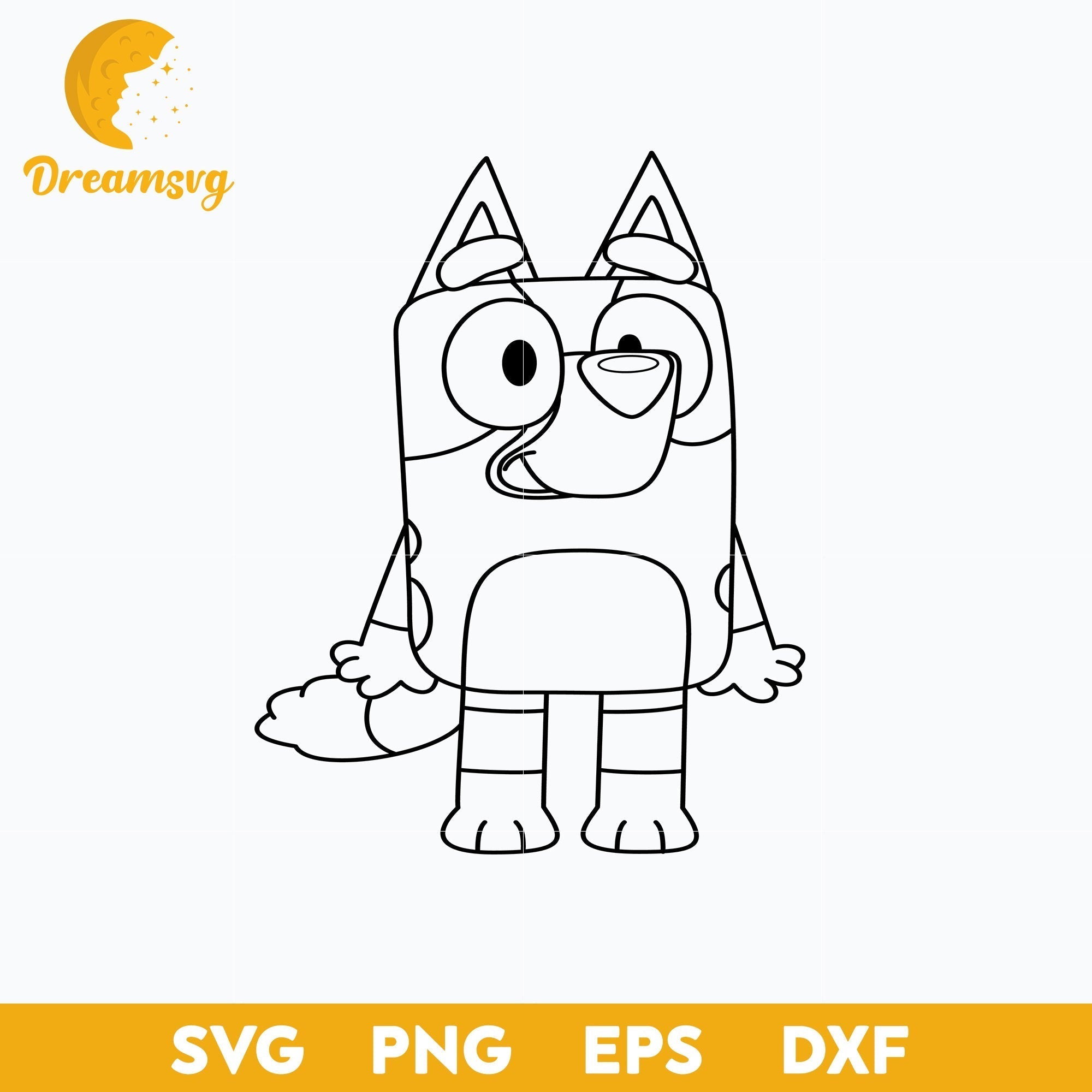 Bluey outline Svg, Bluey Vector, Bluey Alphabeth, Bluey Cutfile, Bluey