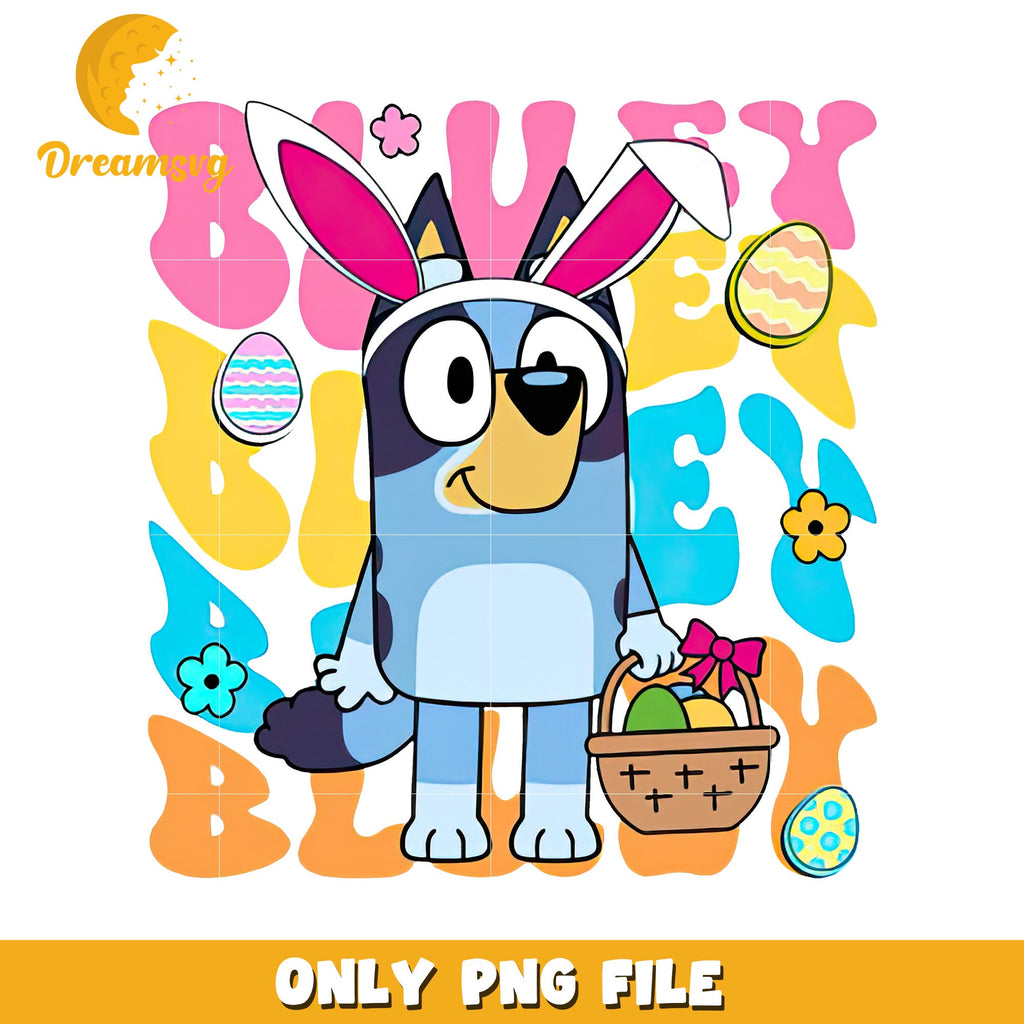 Bluey Easter Bunny PNG Image Download