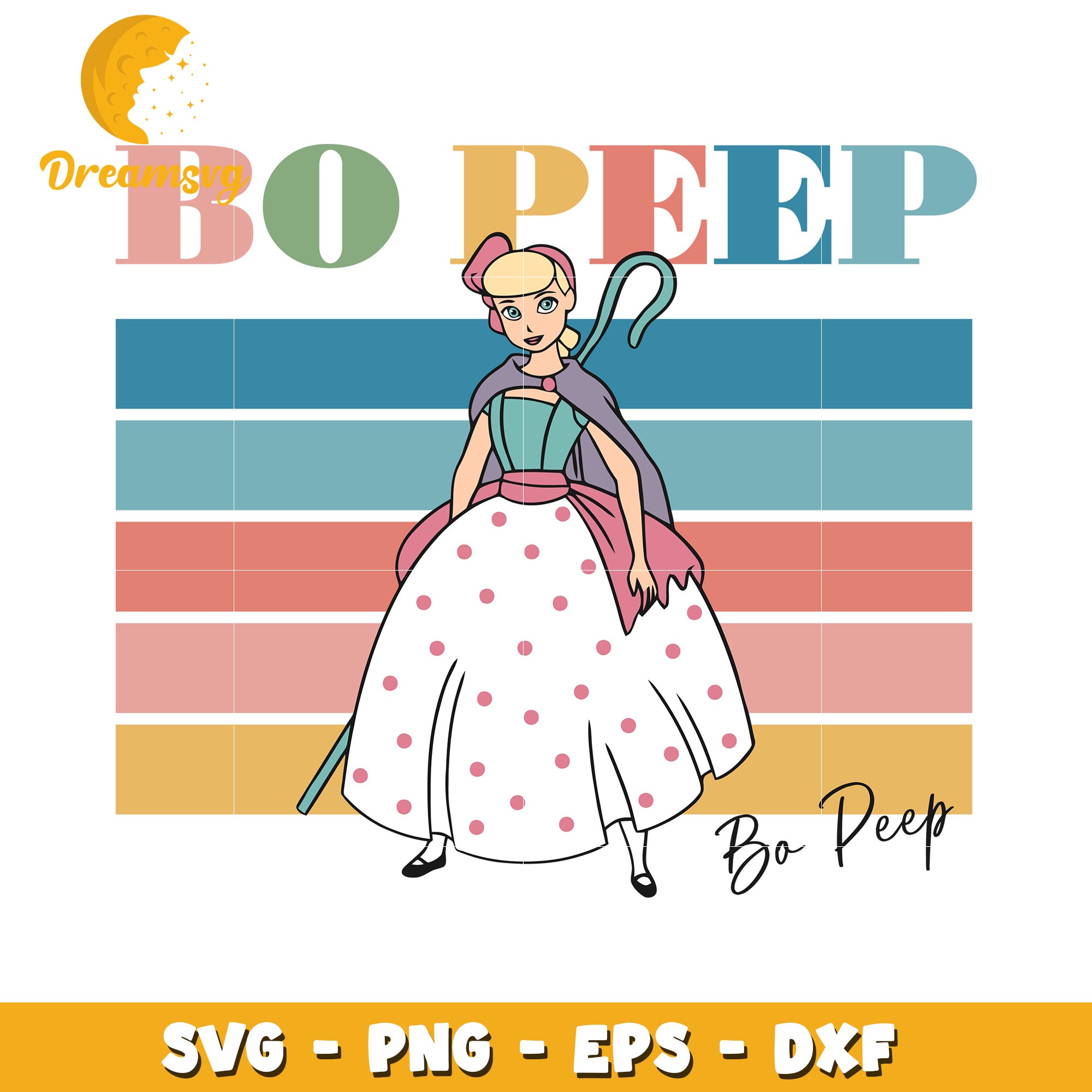 Bo Peep SVG PNG EPS DXF Cut File