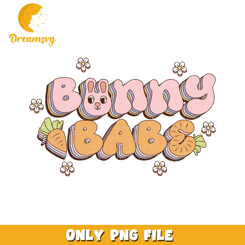 Bunny Babe PNG Retro Easter Design