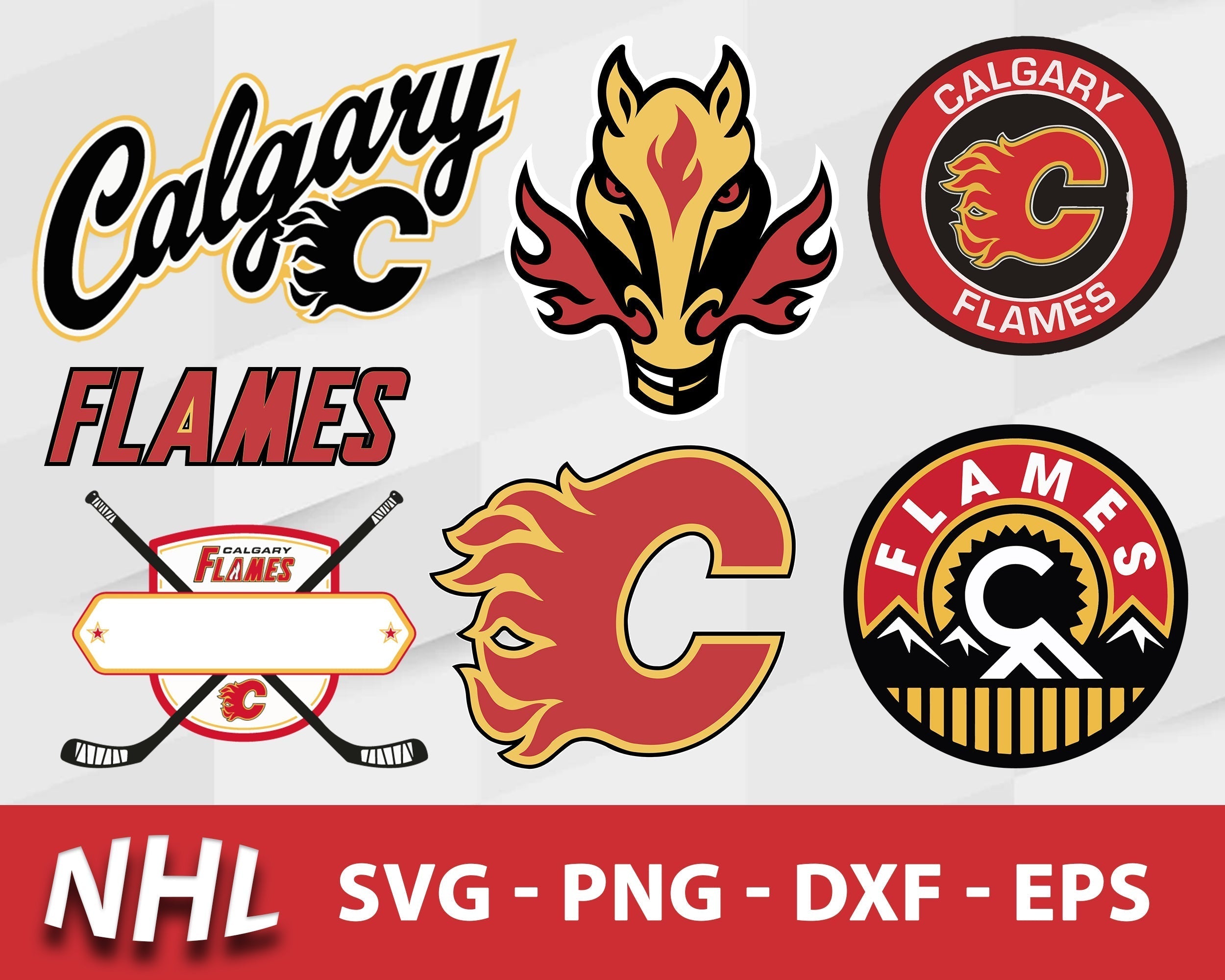 Calgary Flames Svg Bundle, Calgary Flames Svg, Sport Svg, Nhl Svg, Png