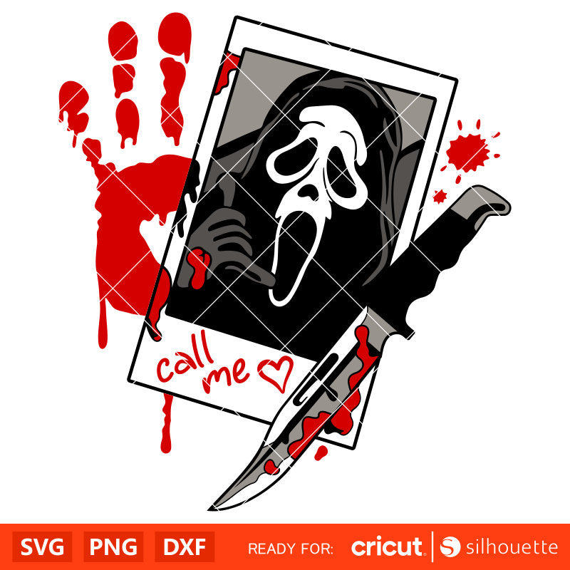 Call Me Scream Svg, Ghostface Svg, Halloween Svg, Horror Movie Svg, Cr