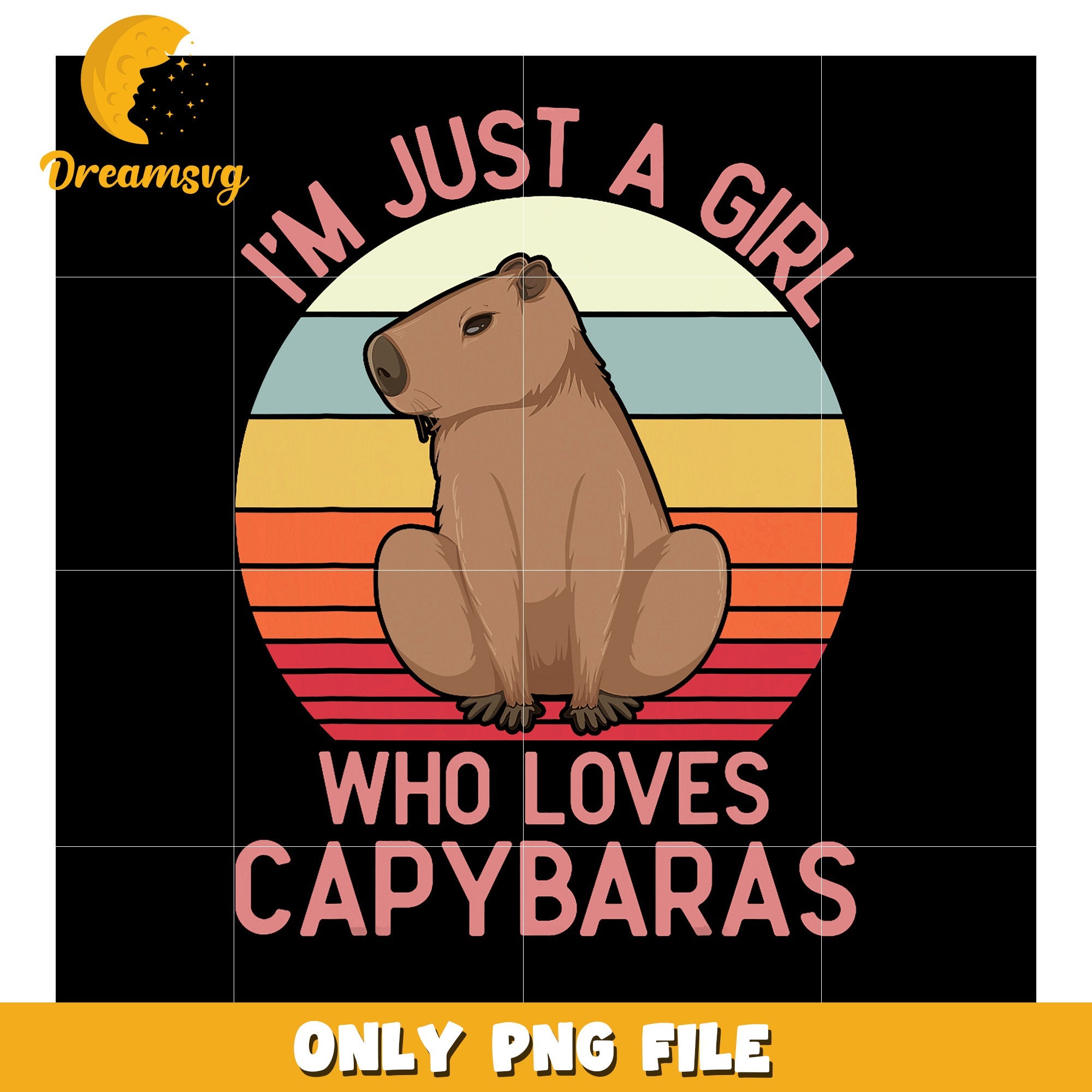 Capybara Lover Girl PNG Design