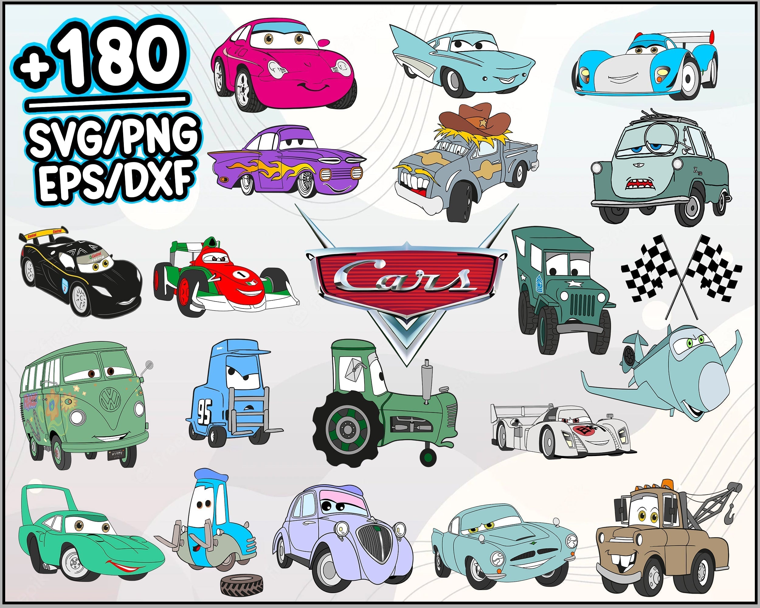 180+ Cars SVG Bundle, Cars Bundle SVG, Cars Cricut, Cars Silhouette, F