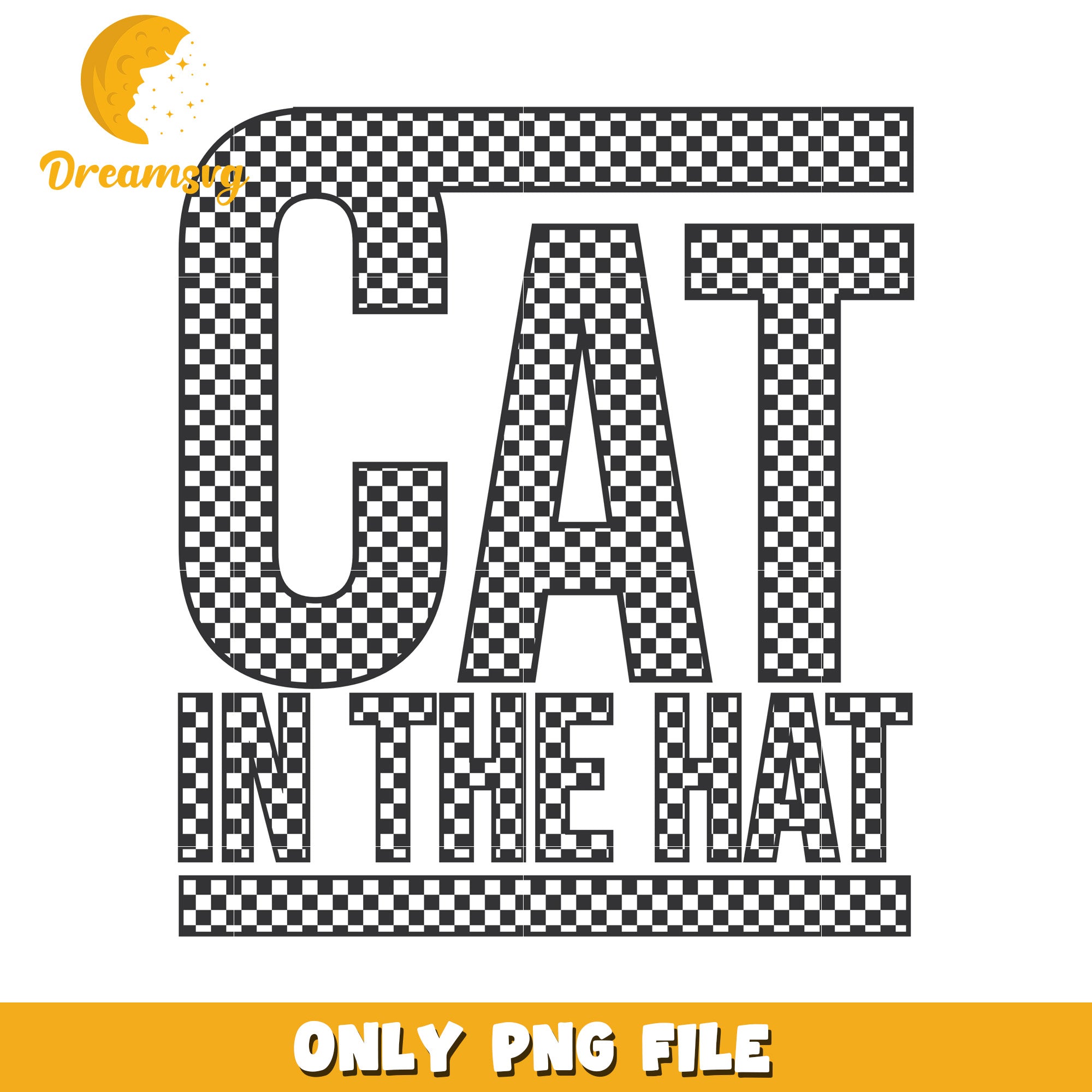 Checkered Cat in the Hat PNG