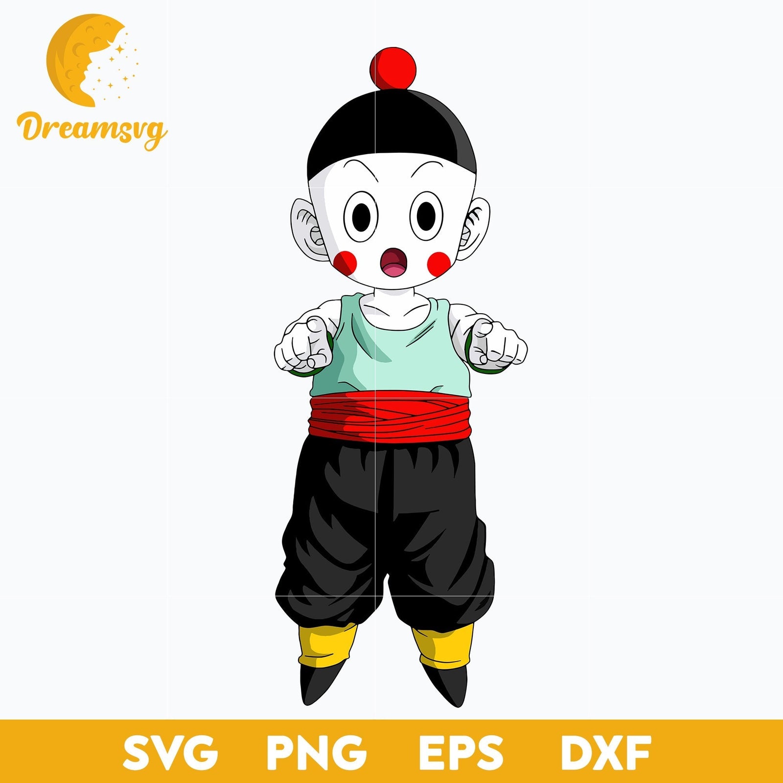 Dragonball Z Chiaotzu, Dragon Ball Z, file for cricut, Anime svg, png,