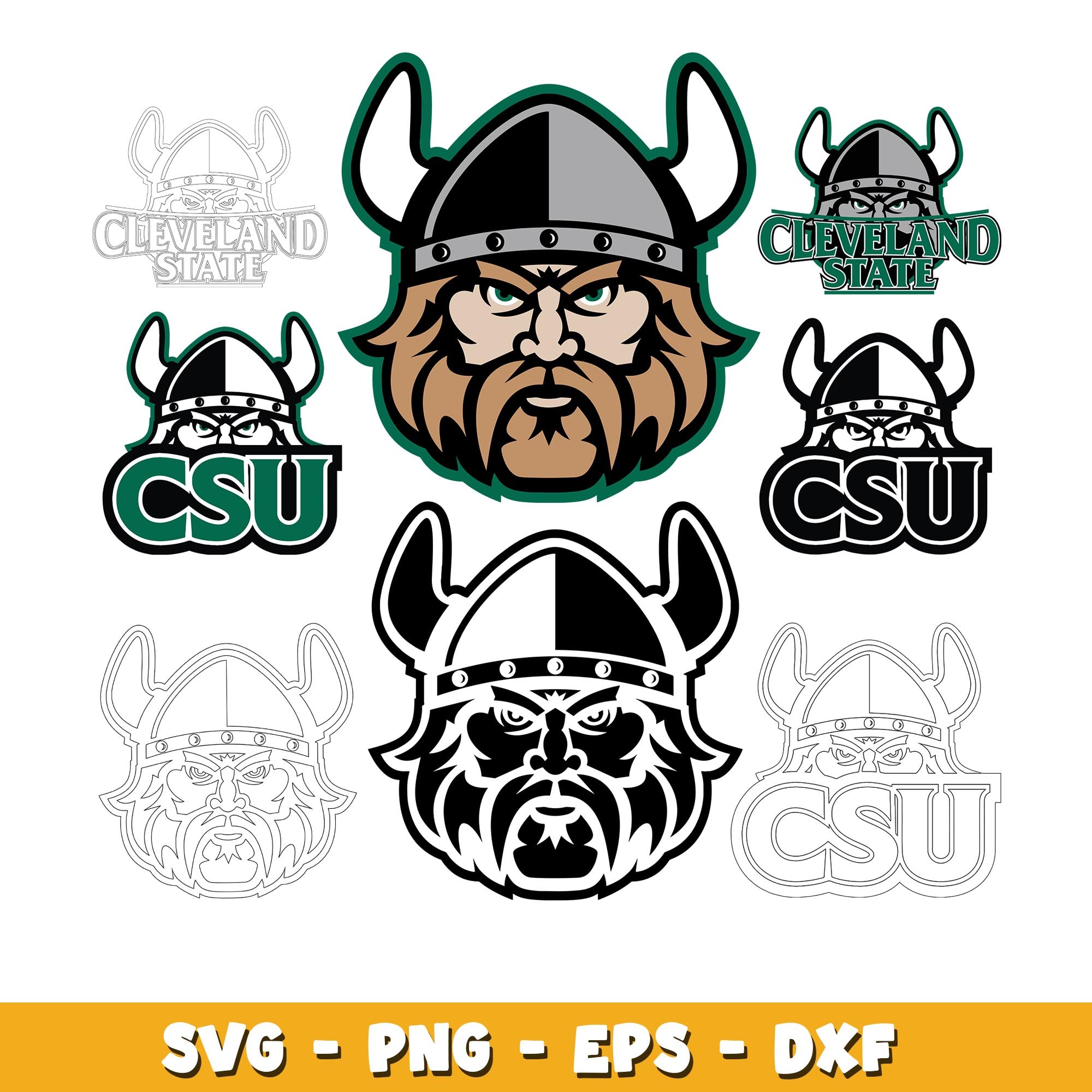 Cleveland State Vikings Bundle svg, Cleveland State Vikings logo svg,