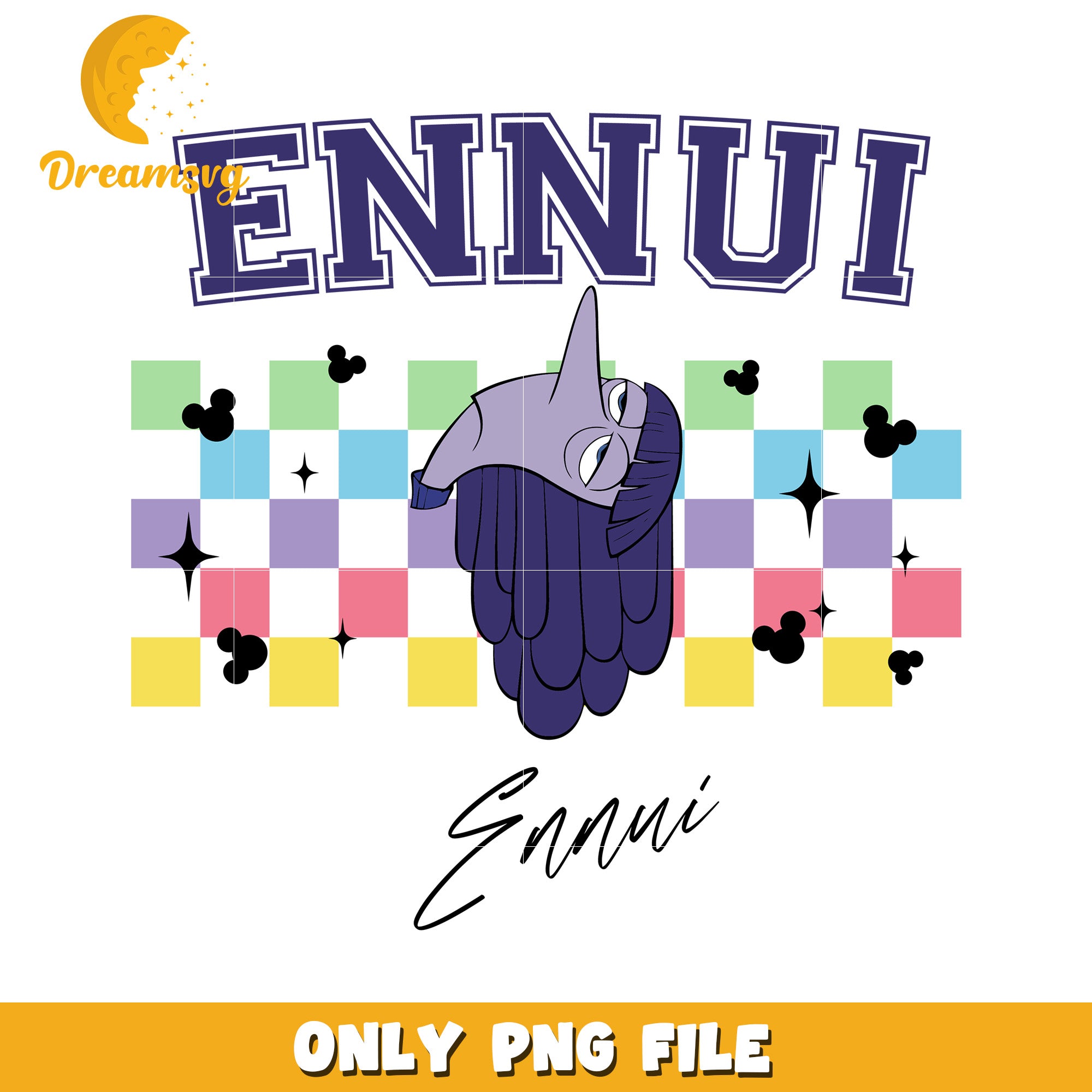 Colorful Ennui Design PNG File for Creative Projects