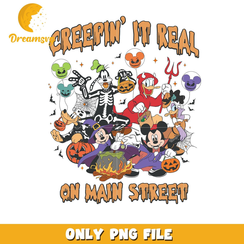 Creepin' it real png, Disney halloween friends png, Disney cartoon cha
