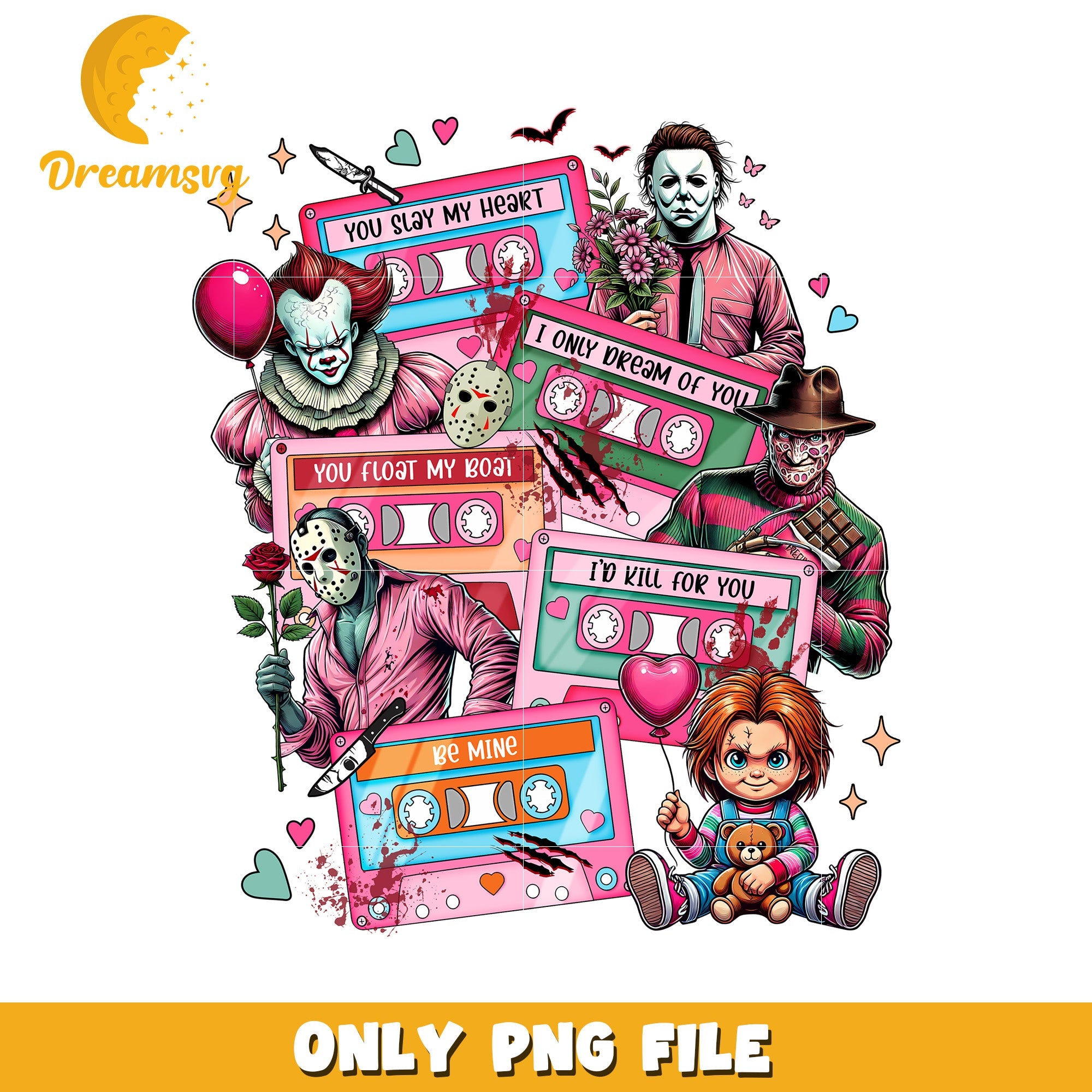 Creepy Love Note PNG Graphic for Horror Fans