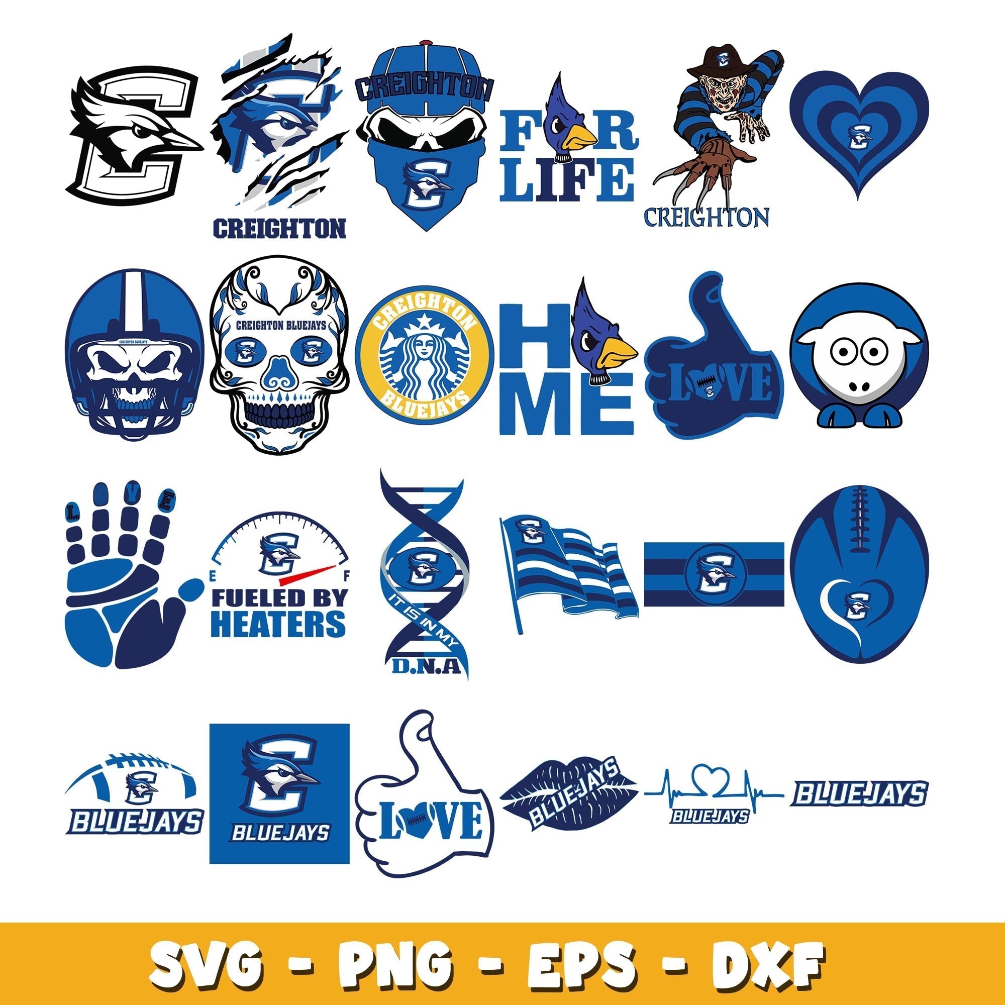 Creighton Bluejays Bundle svg, Creighton Bluejays logo svg, ncaa svg