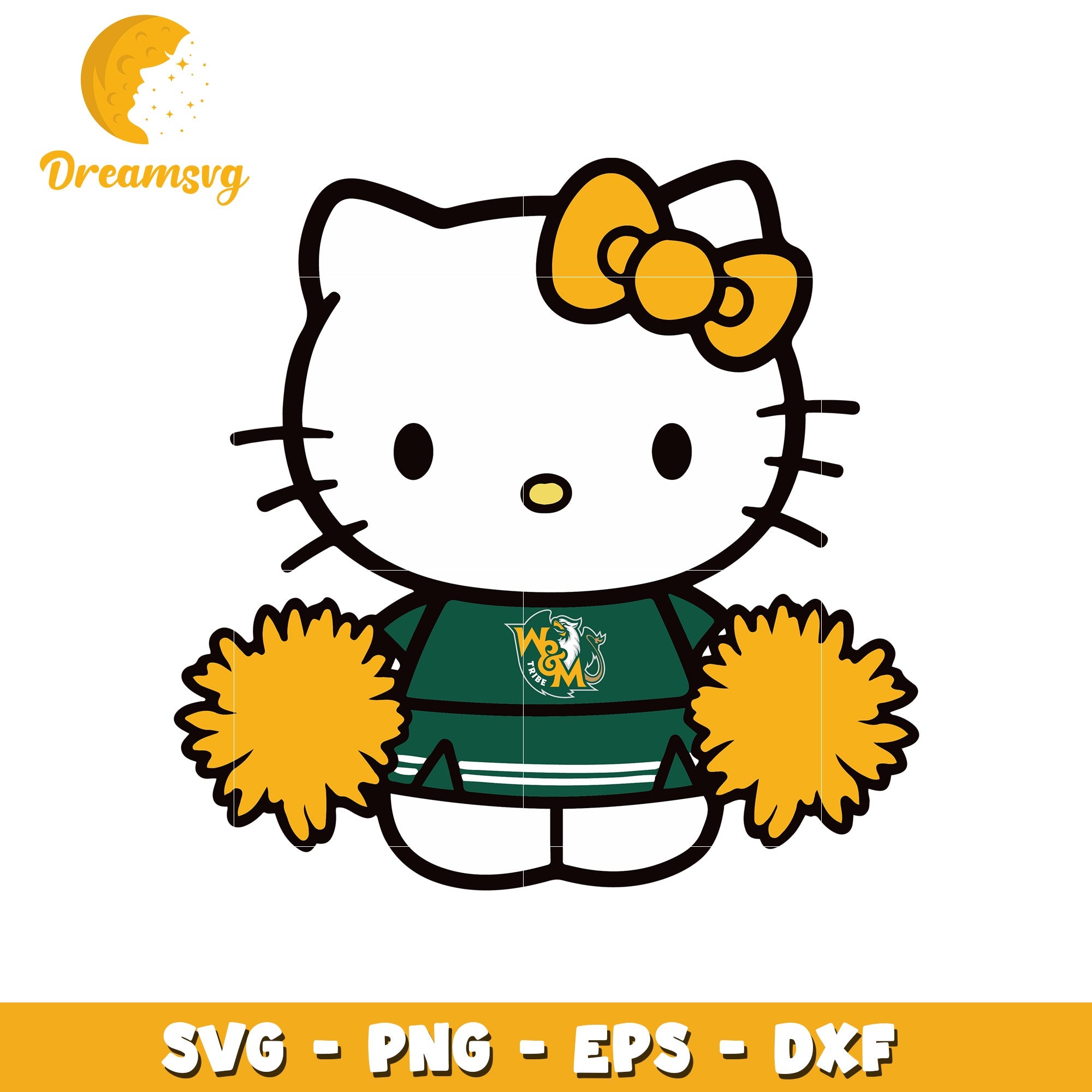 Cute Cheerleader SVG Design for Hello Kitty Fans