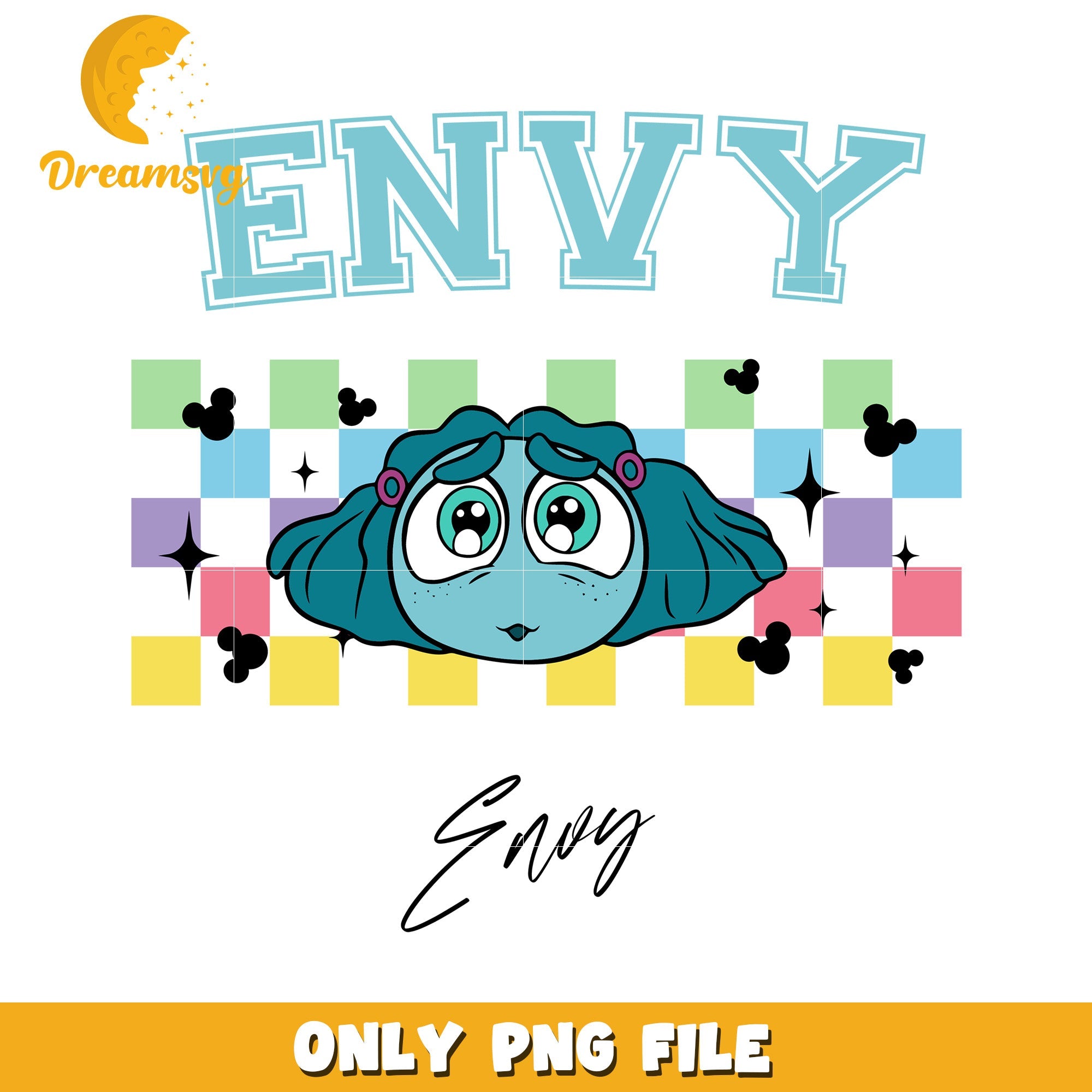 Cute Envy Character PNG File for Creative Projects