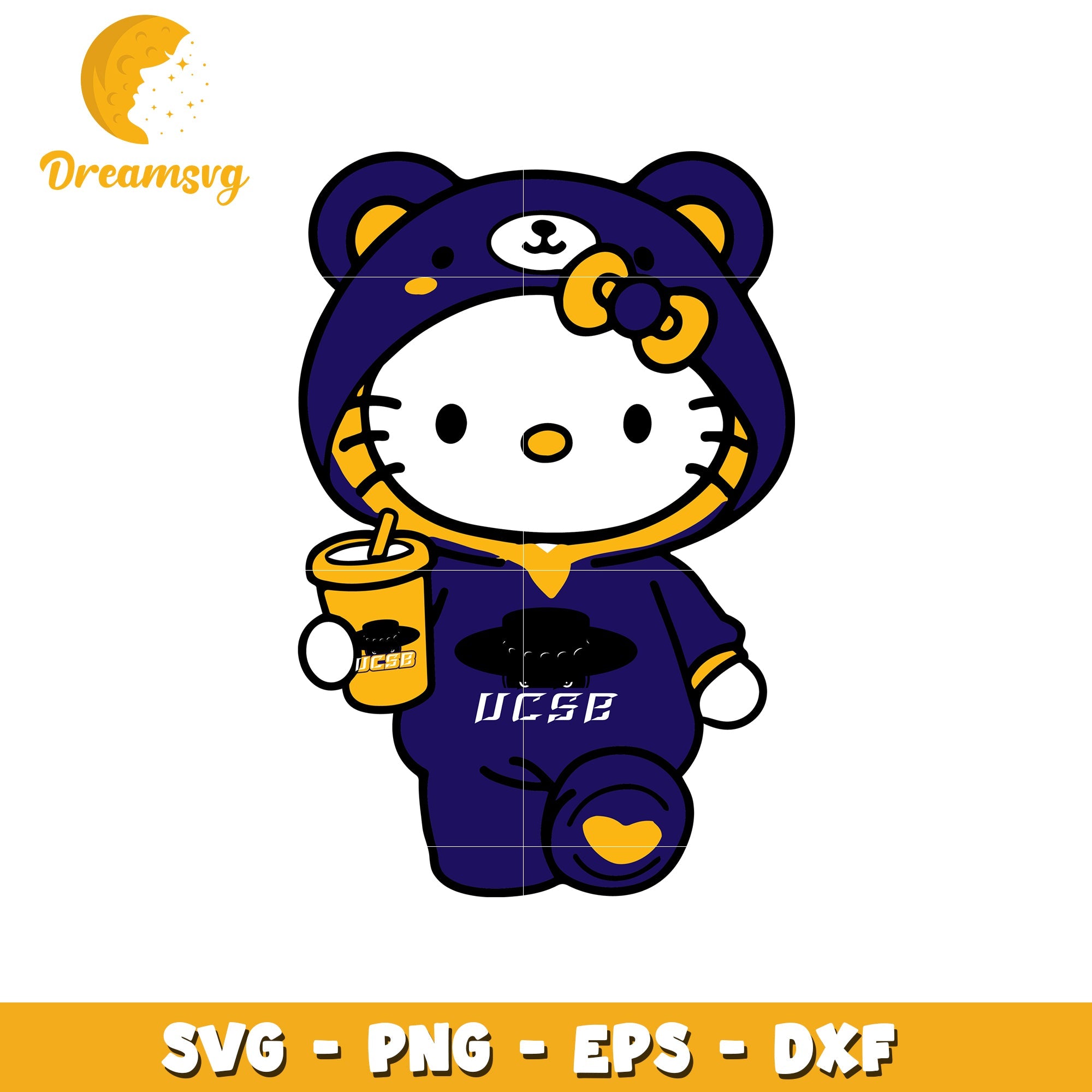 Cute Hello Kitty Bear UCSB SVG Design for Fans