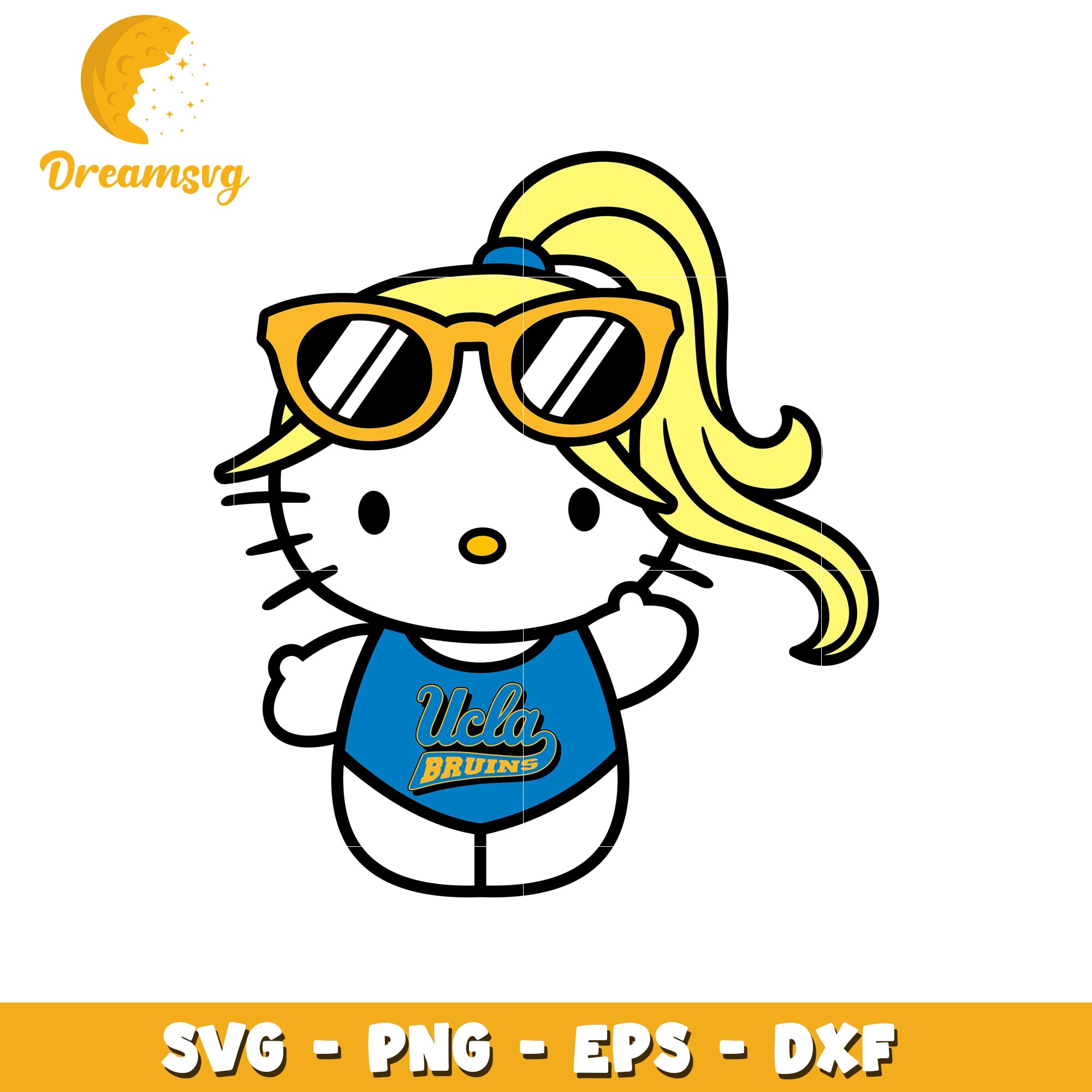 Cute Hello Kitty UCLA SVG Design for Fans