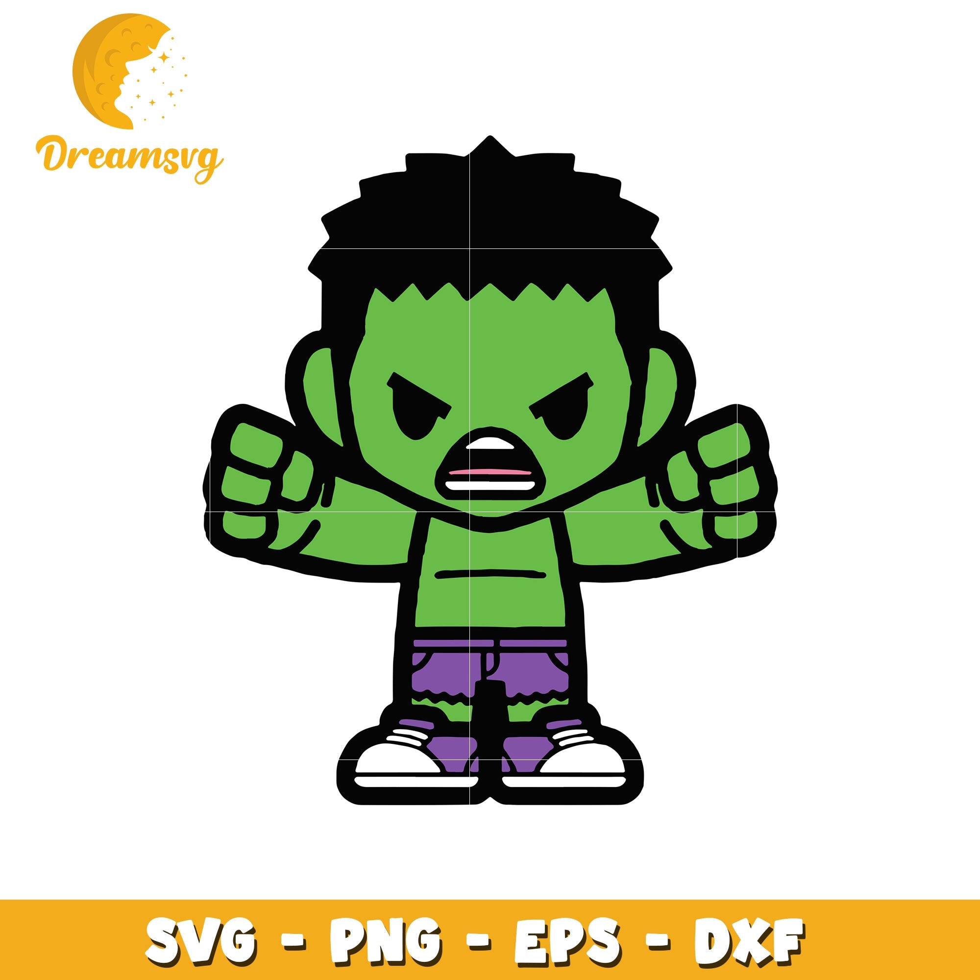 Cute Hulk SVG PNG EPS DXF Files